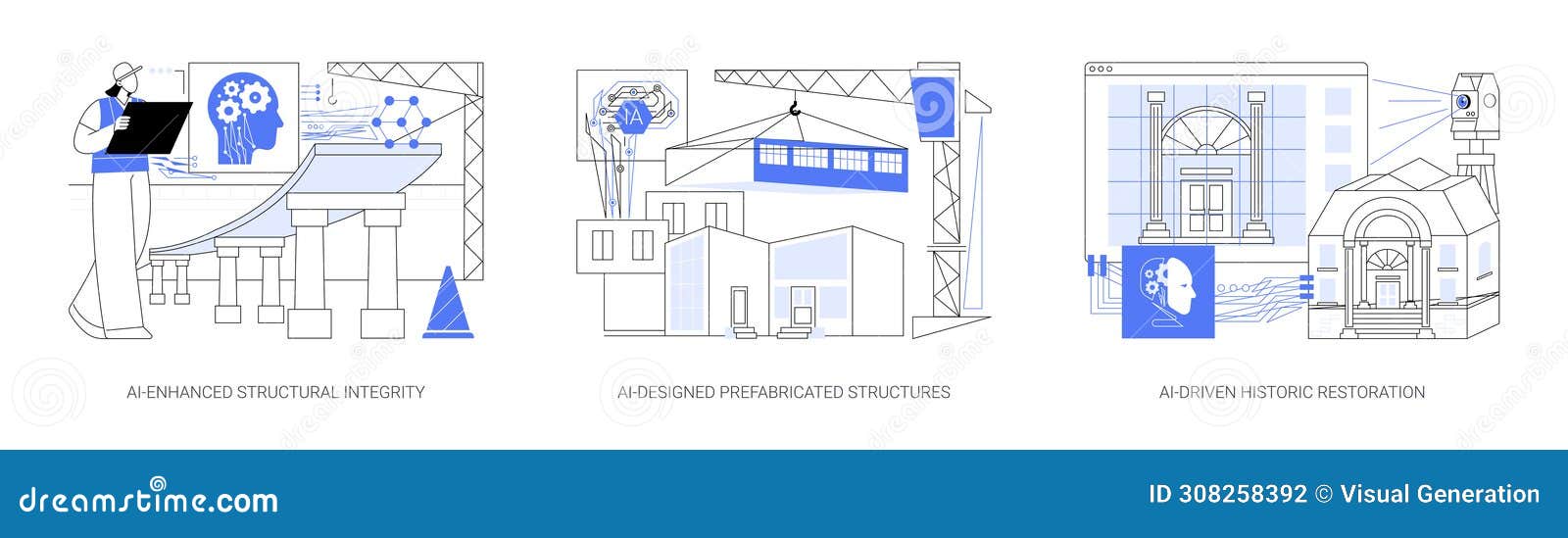 AI-Designed Prefabricated Structures Abstract Concept Vector ...