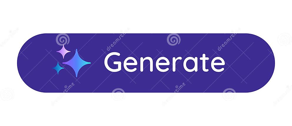 AI Button Generate Design Click To Generative Ai Artificial Intelligence User Interface Rounded ...
