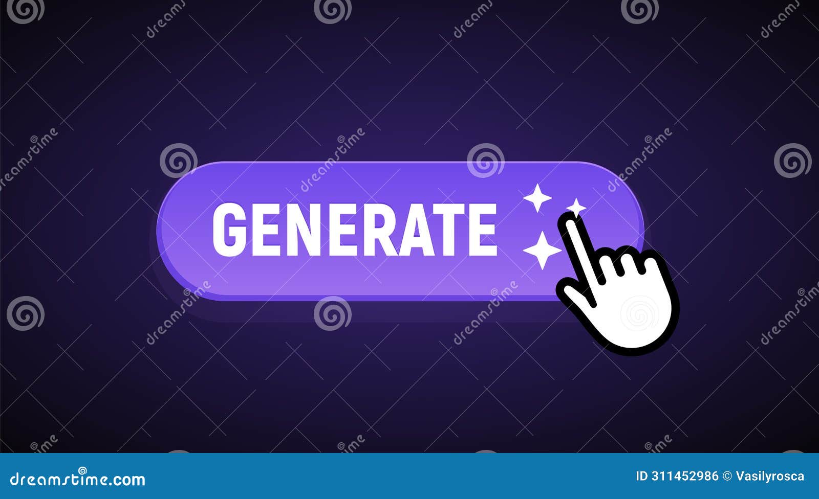 Ai Button Generator Icon Technology. Artificial Intelligence Generator ...