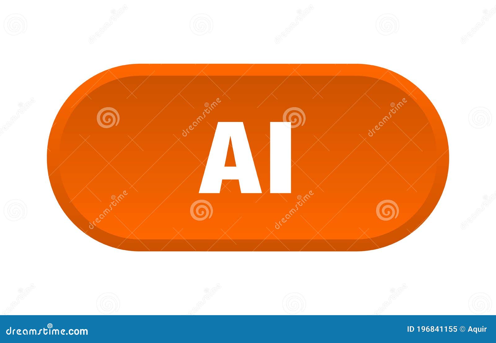 Ai Button. Rounded Sign on White Background Stock Vector - Illustration ...