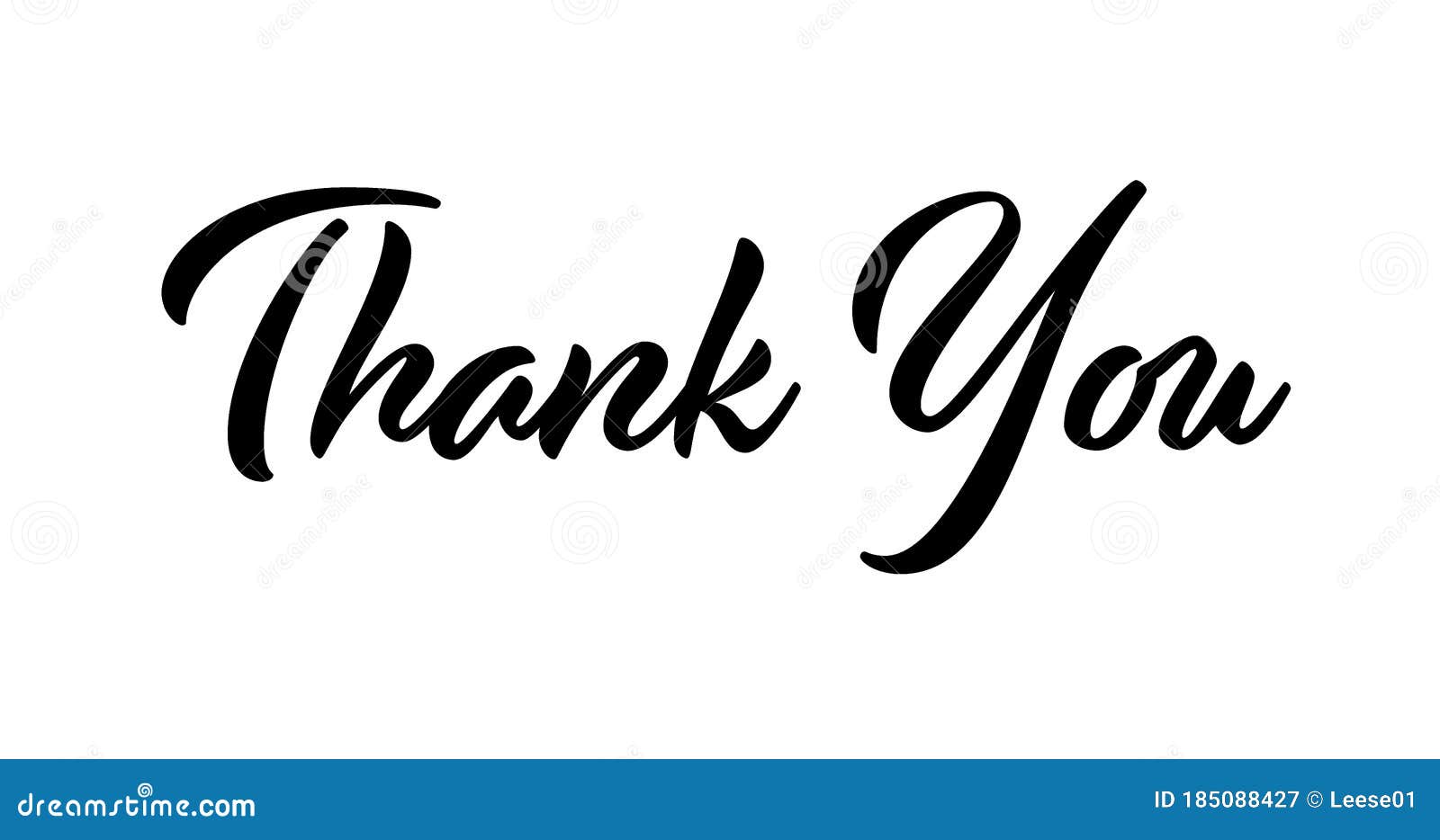 Thank You Vector Script Text Stock Illustration - Illustration of ...