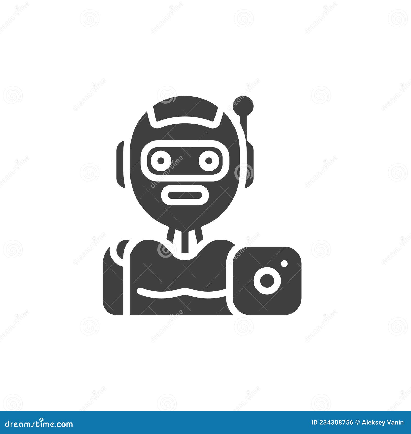 AI camera vector icon stock vector. Illustration of cyber - 234308756