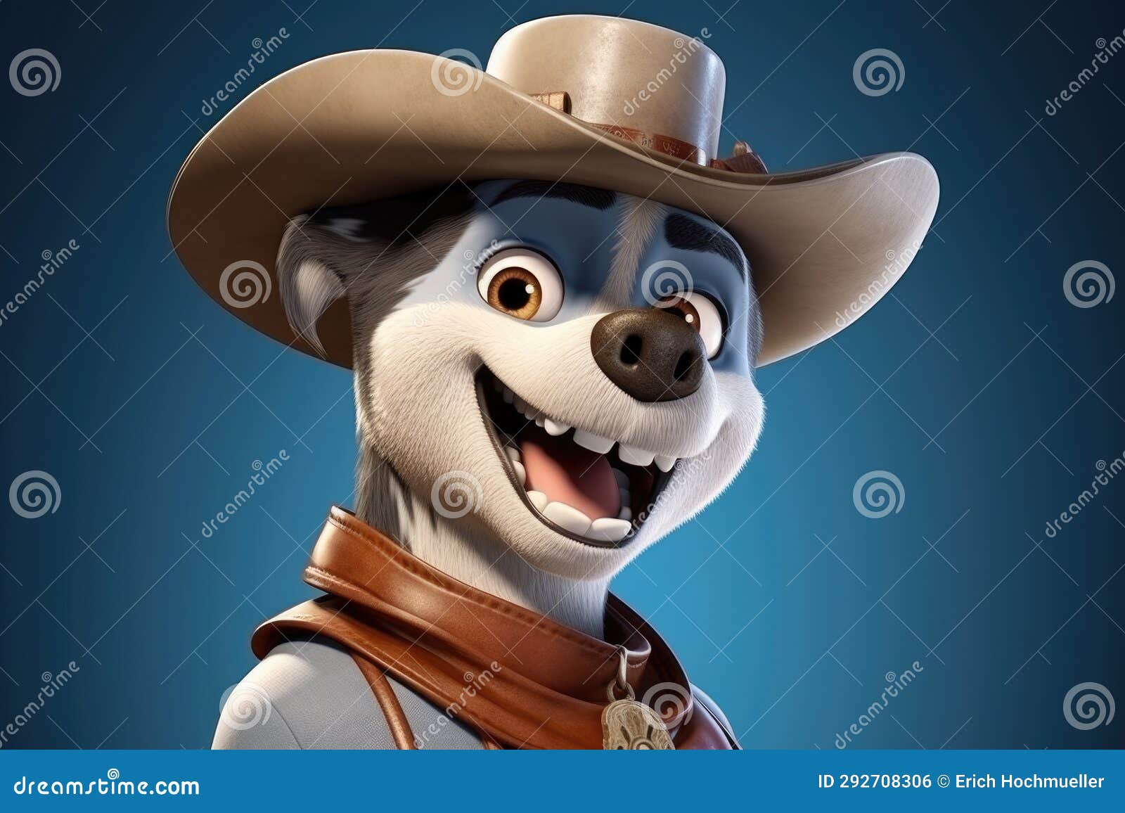 Canine on the Frontier: 3D-Generated Dog Rides into Cowboy Glory on ...