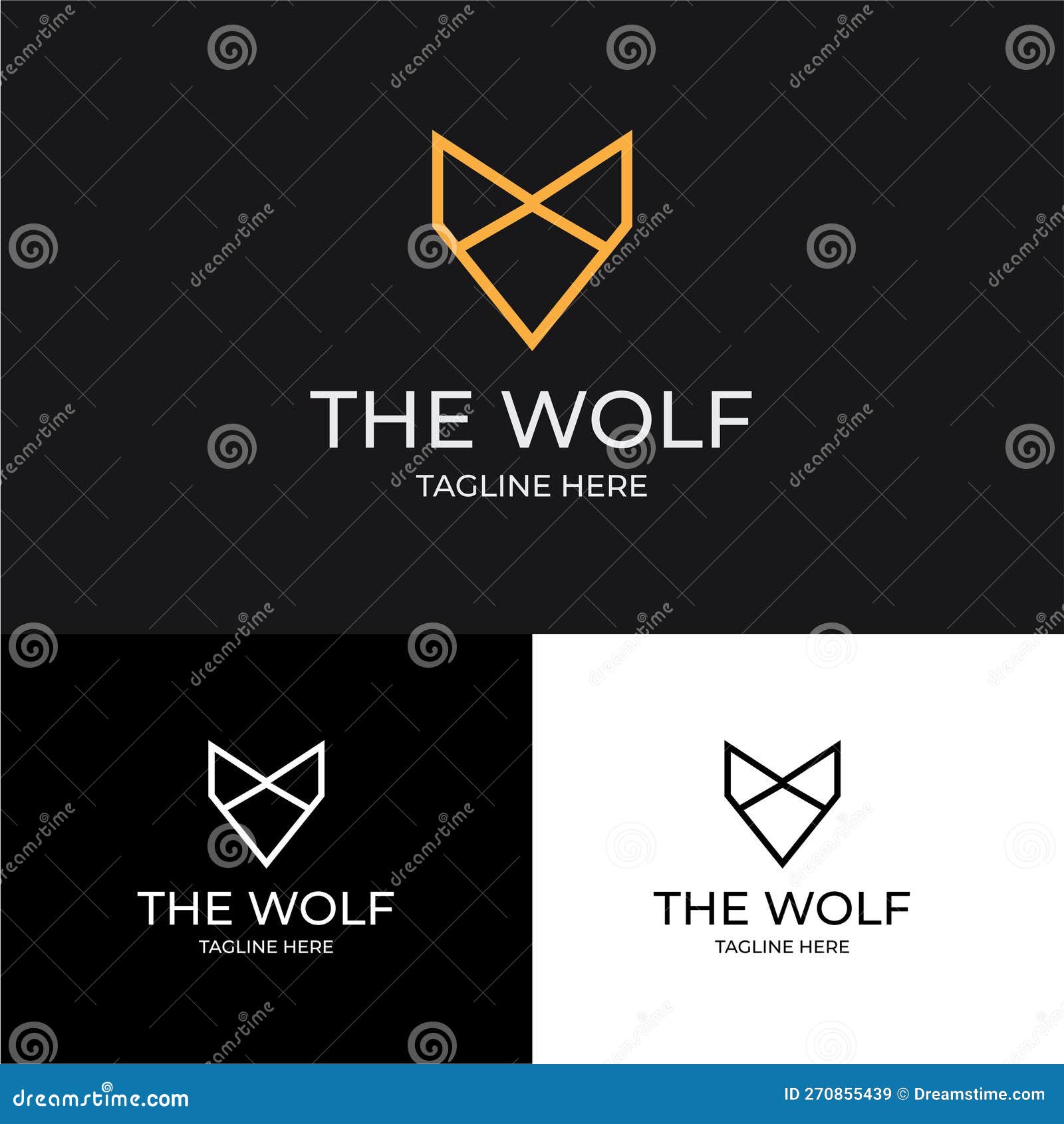 Wolf Minimalist Logo stock vector. Illustration of animals - 270855439