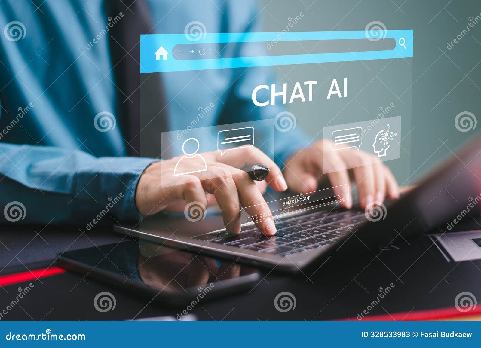Ai Chat Bot with Customer Help Modern Business Stock Image - Image of ...