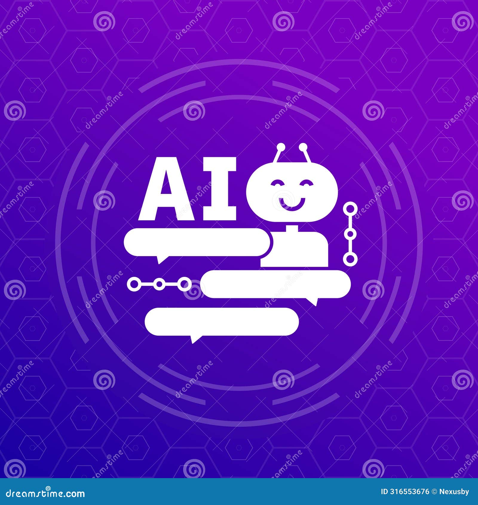 AI Chat Bot Icon, Artificial Intelligence Vector Stock Vector ...