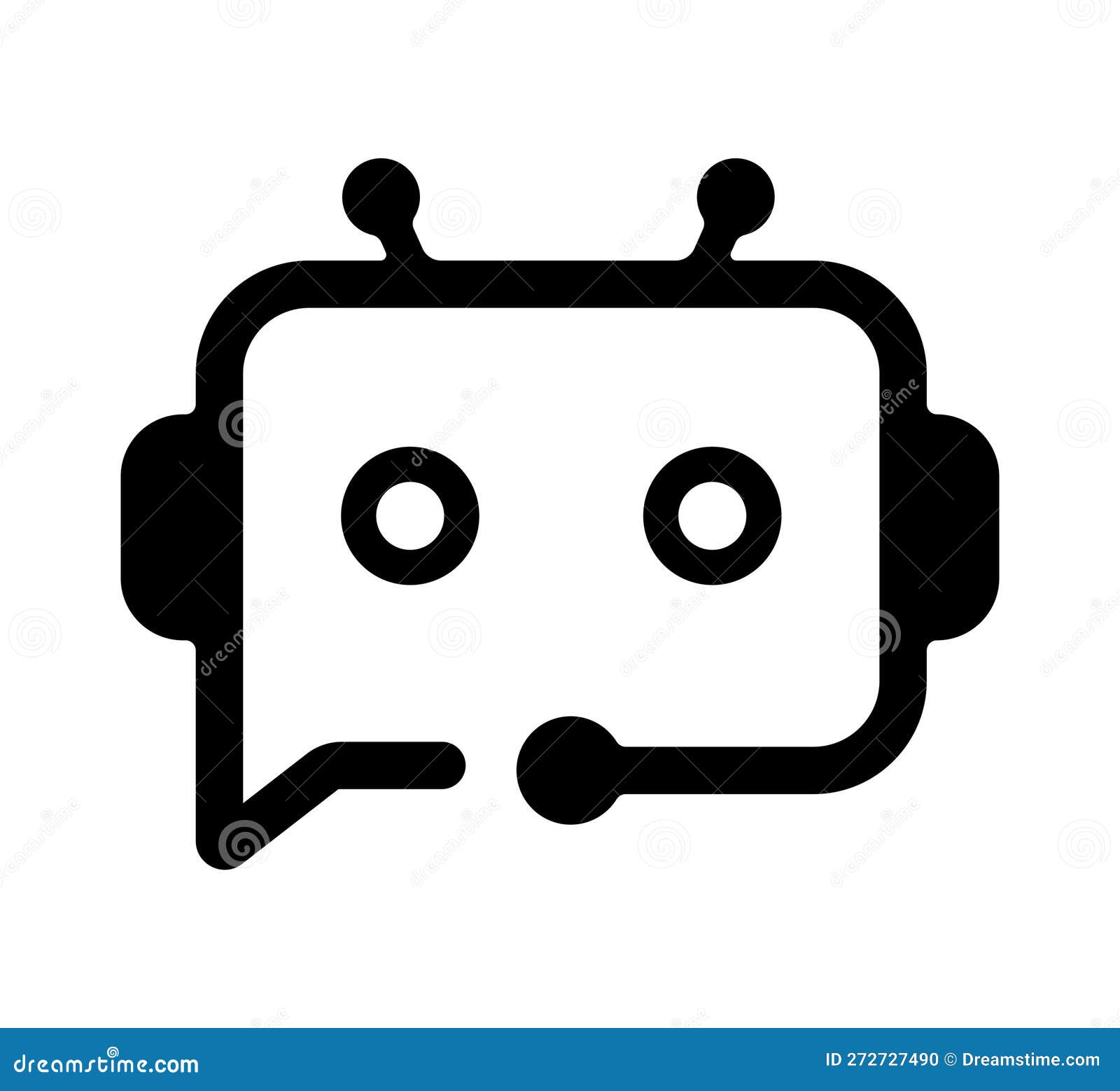 AI Chat Bot Vector Icon Illustration Stock Vector - Illustration of ...