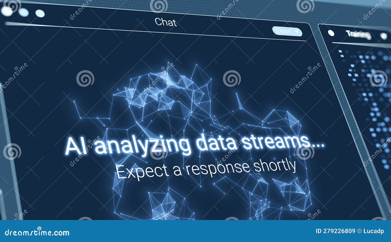 Ai chat user interface stock illustration. Illustration of interaction ...