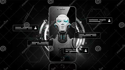 AI Chatbot, Artificial Intelligence Robot and Chat Dialog Box on ...