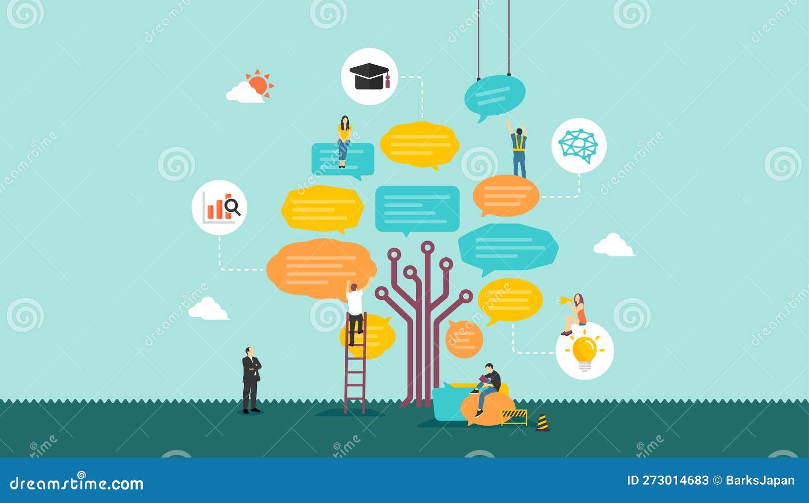 AI Chatbot , AI Chat Apps Vector Banner Illustration Stock Vector ...