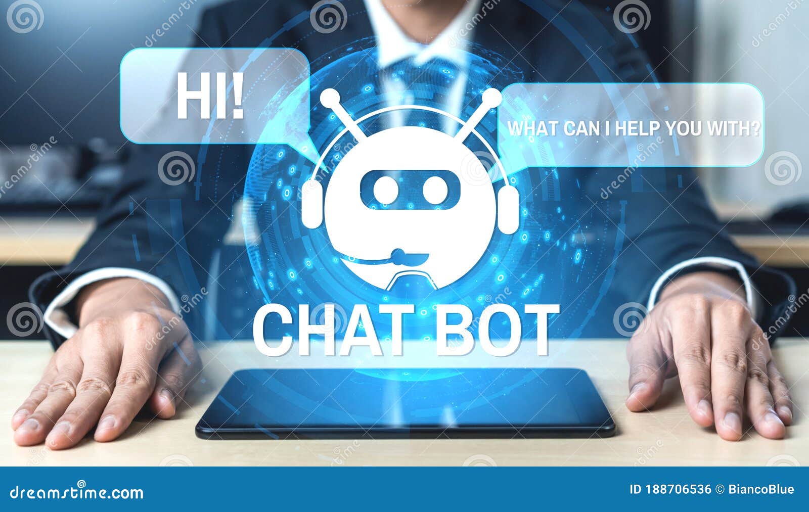 AI Chatbot Smart Digital Customer Service Application Concept Stock ...