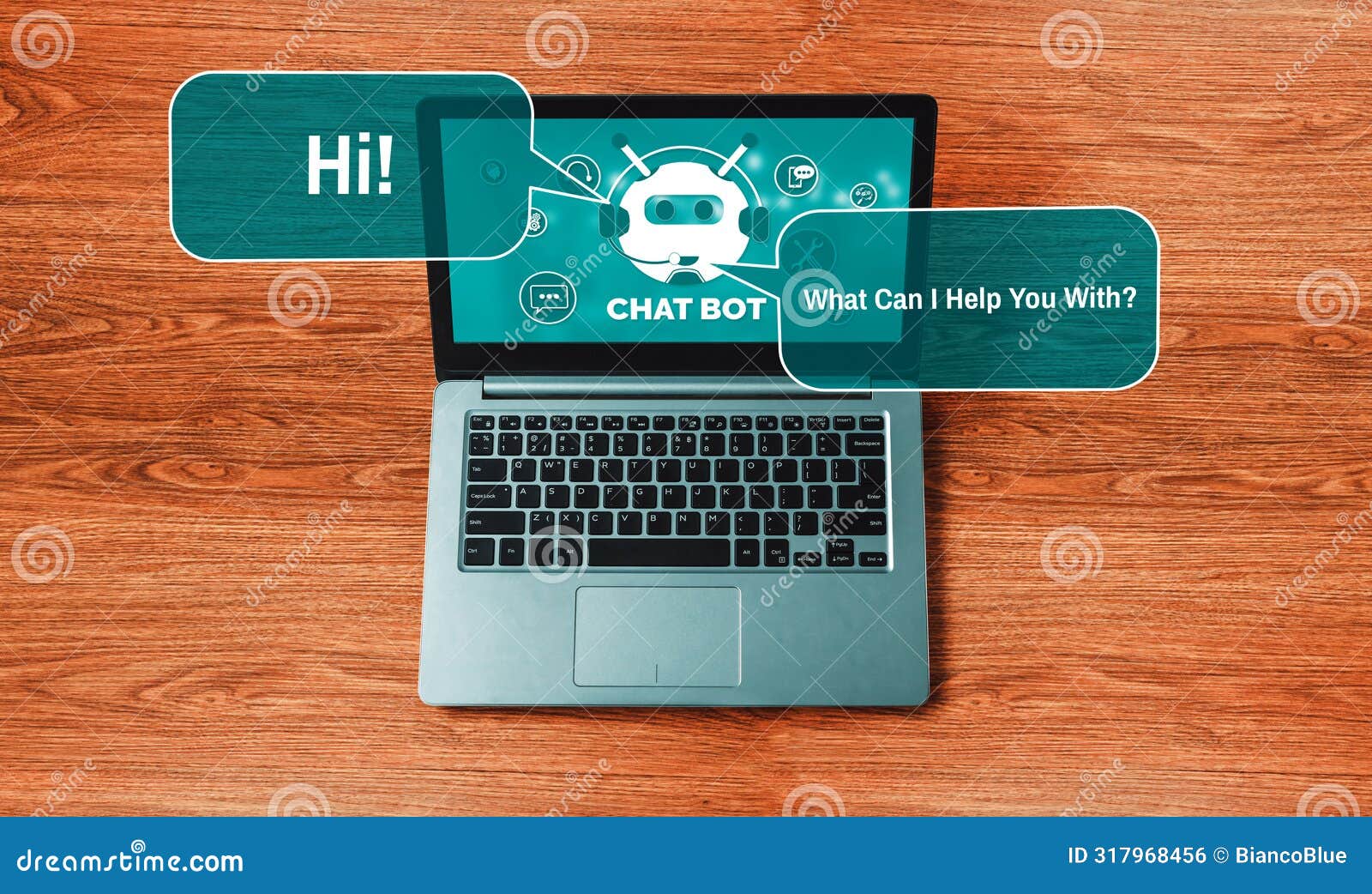 AI Chatbot Smart Digital Customer Service Application Concept. Uds ...