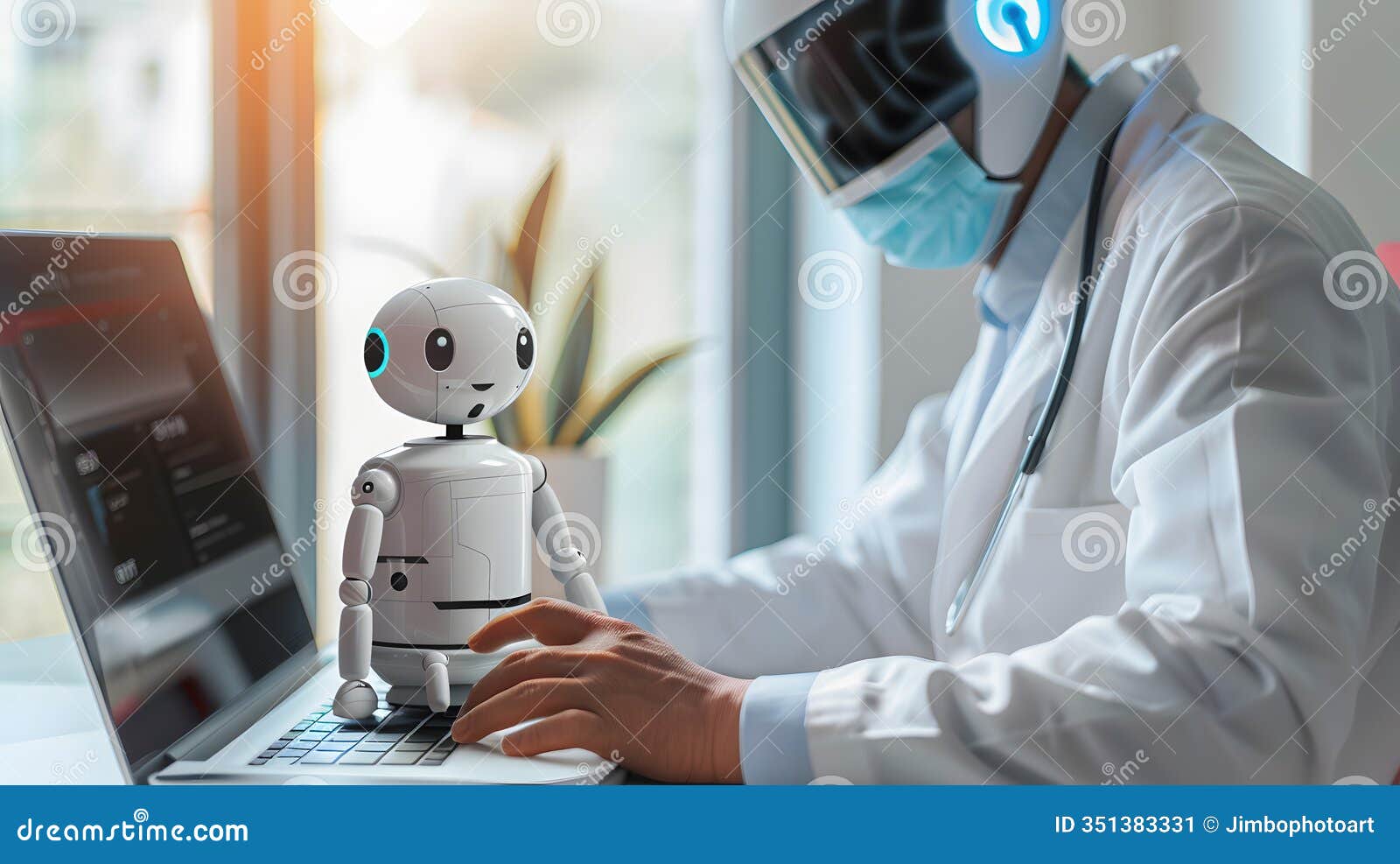 AI Chatbots For Patient Triage An AI Chatbot Assisting. Royalty-Free ...