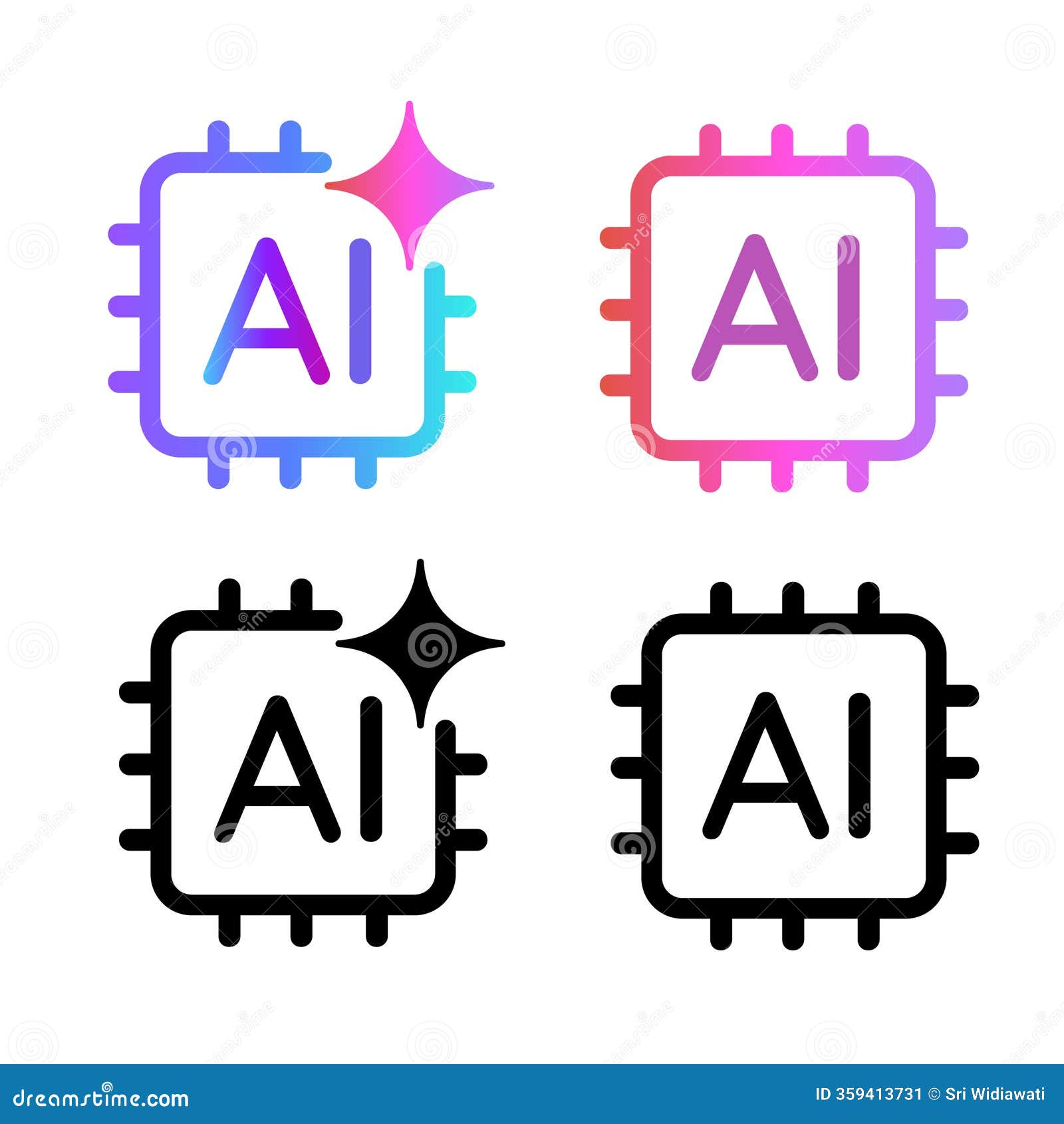 AI Chip Artificial Intelligence Semiconductor Micro Processor CPU Core ...