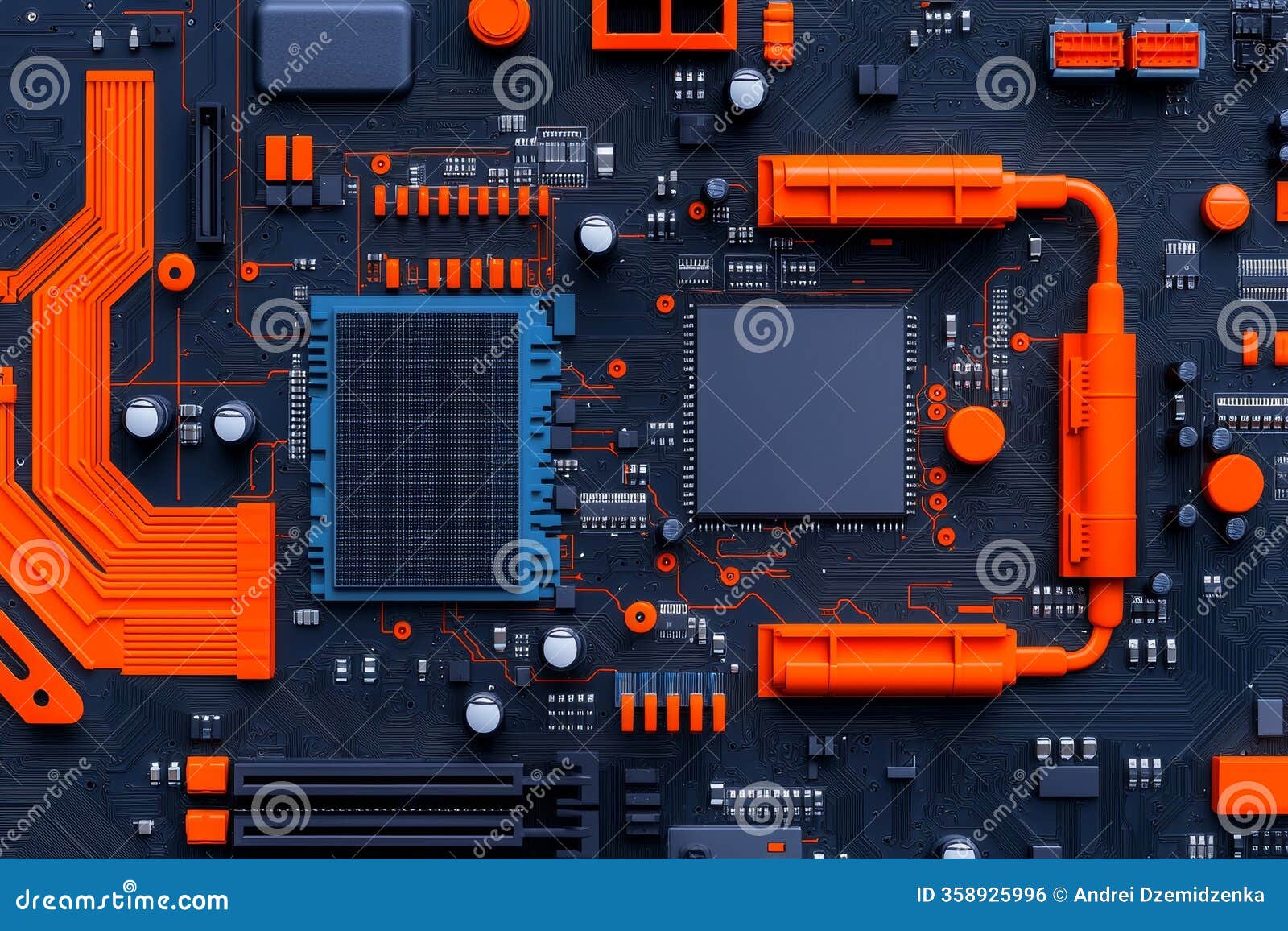 An AI Chip with High-tech Digitalization. Generation of Stock Stock ...