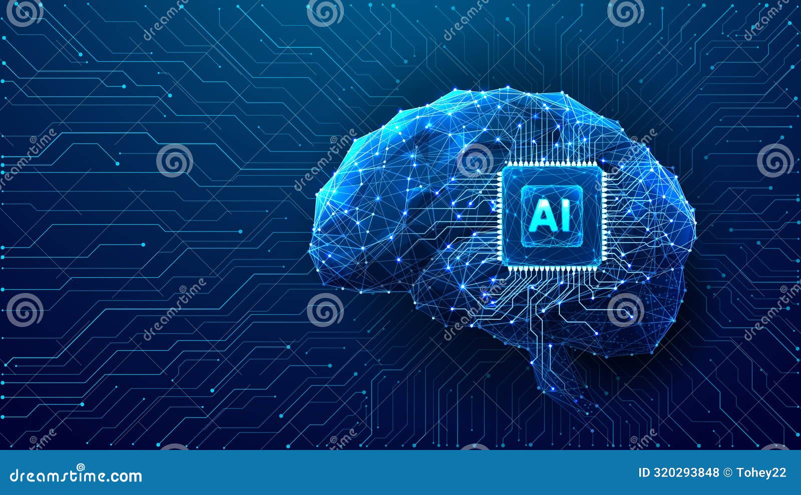 Technology Brain Circuit Poster.cyberspace Poster,cyber Robot Processor ...