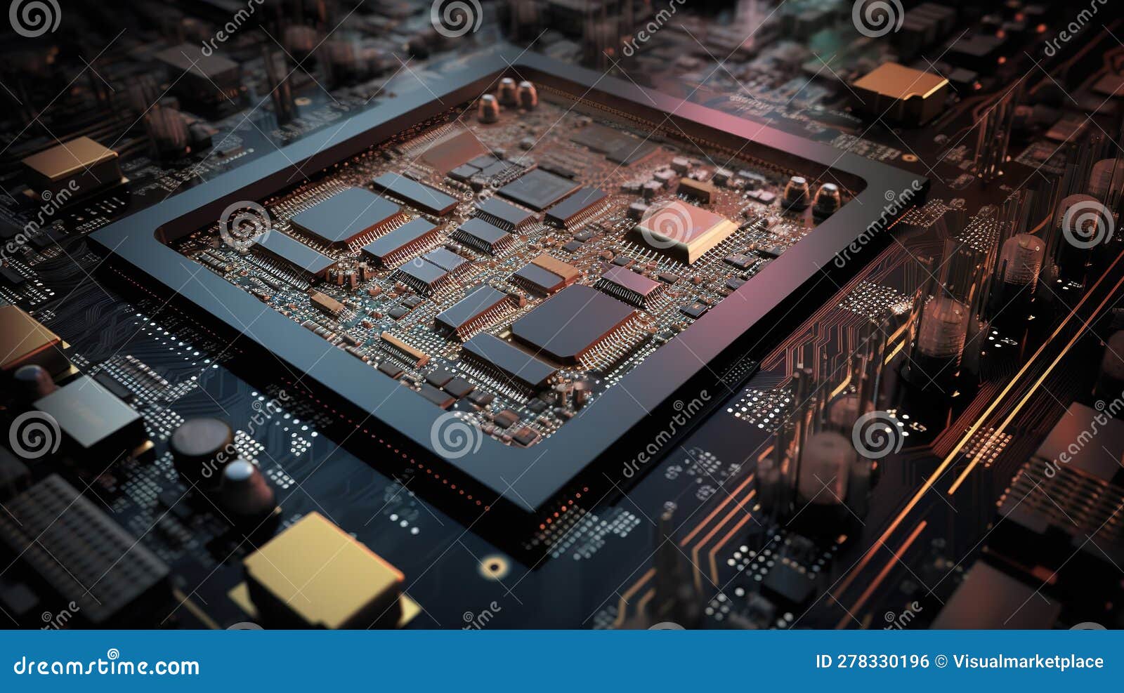 Motherboard Under The X-rays Royalty-Free Stock Photography ...