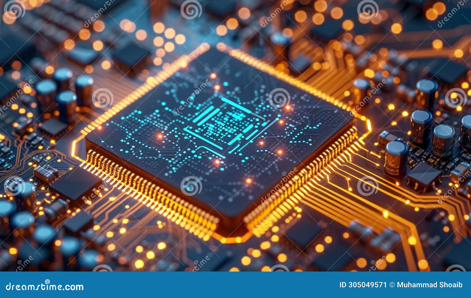 AI Circuit Network in 3D, Microprocessor Complexity Unveiled Stock ...