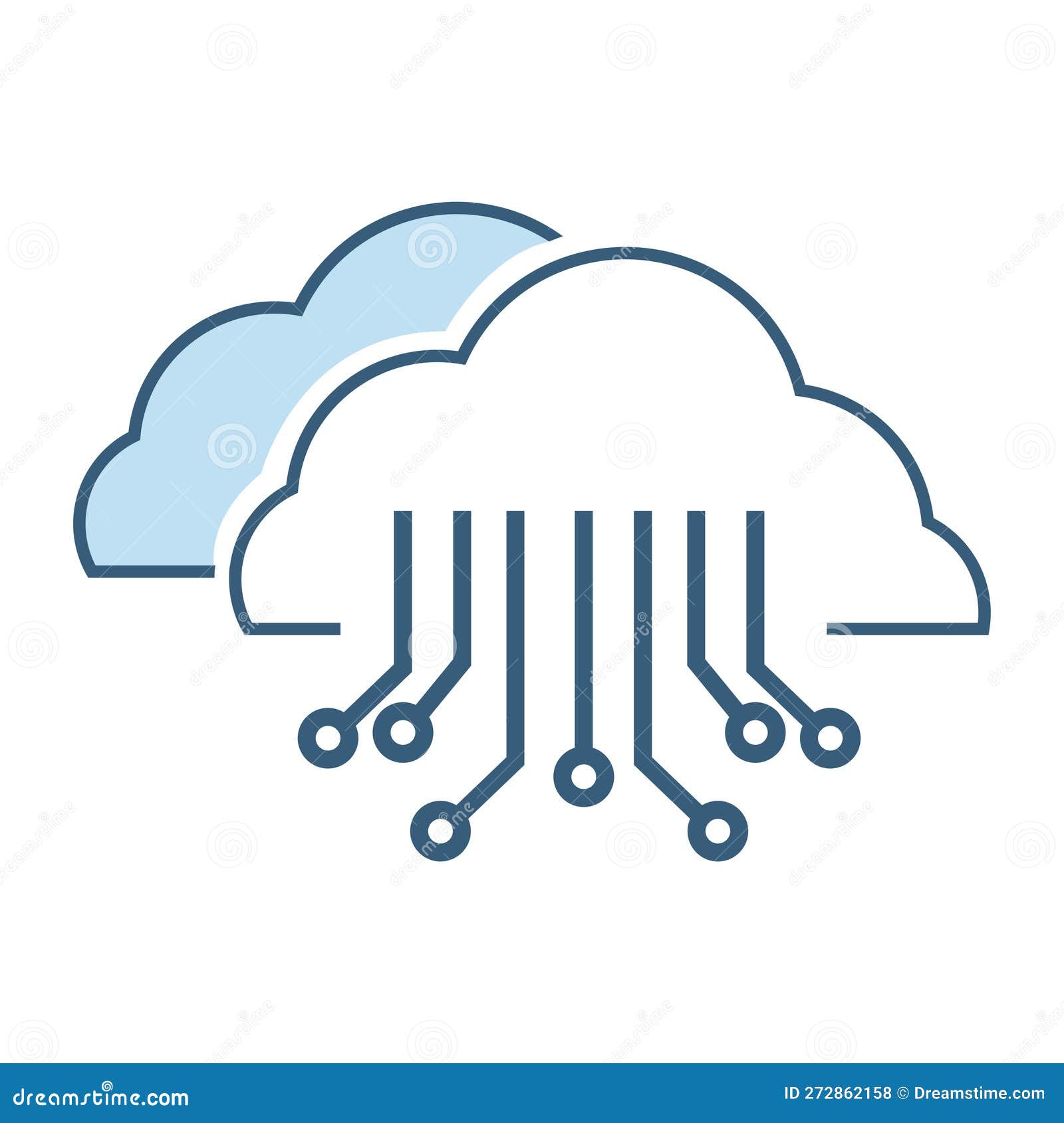 AI Clouds Back Up Process and AI-artificial Intelligence Icon, Symbol ...
