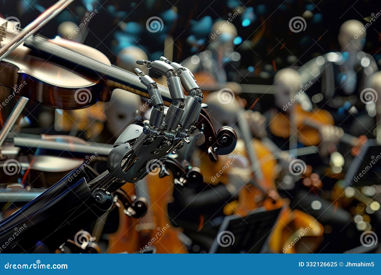 AI Composing Symphonies Represented by Robotic Hands Conducting an ...