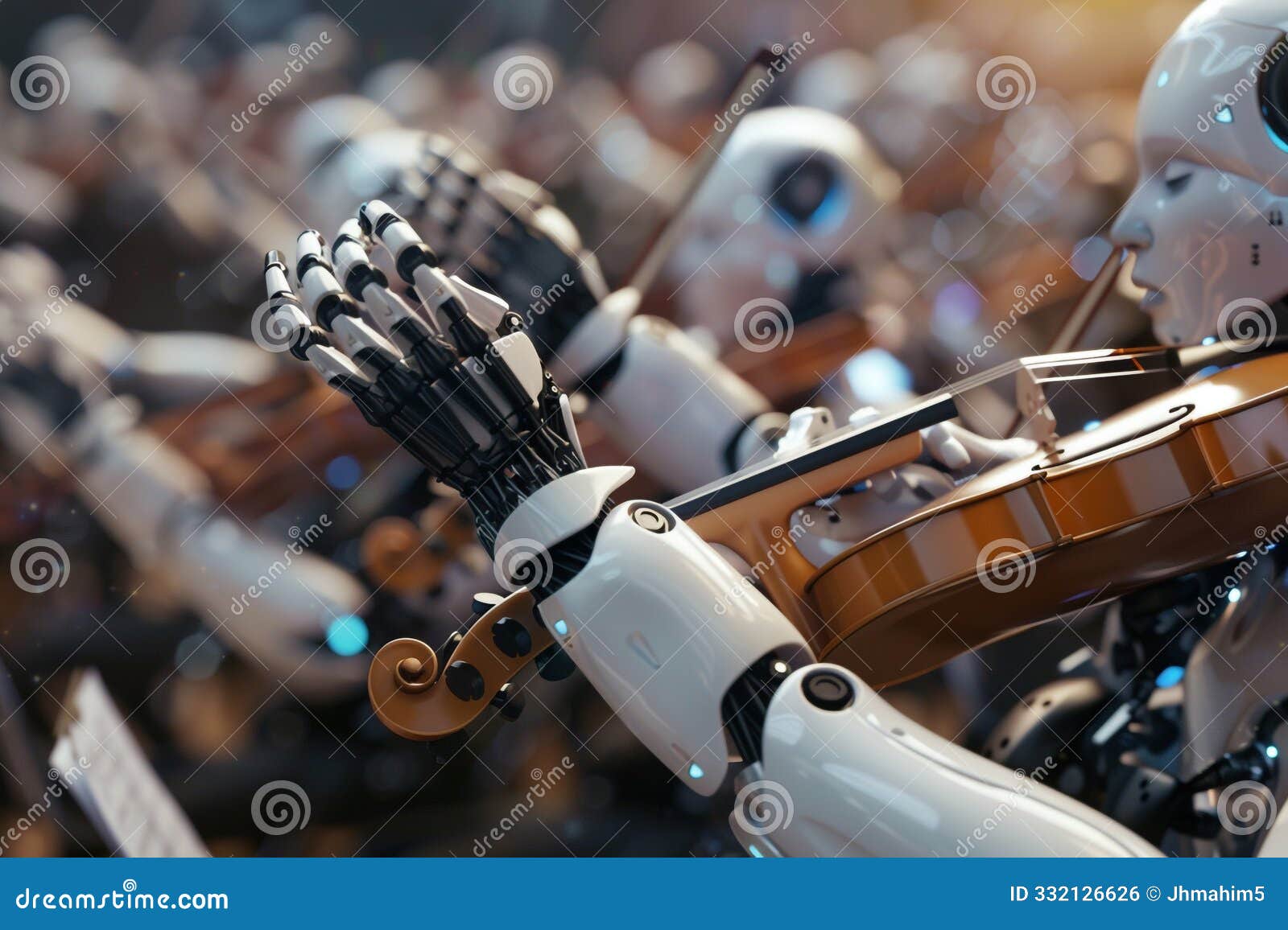 AI Composing Symphonies Represented by Robotic Hands Conducting an ...