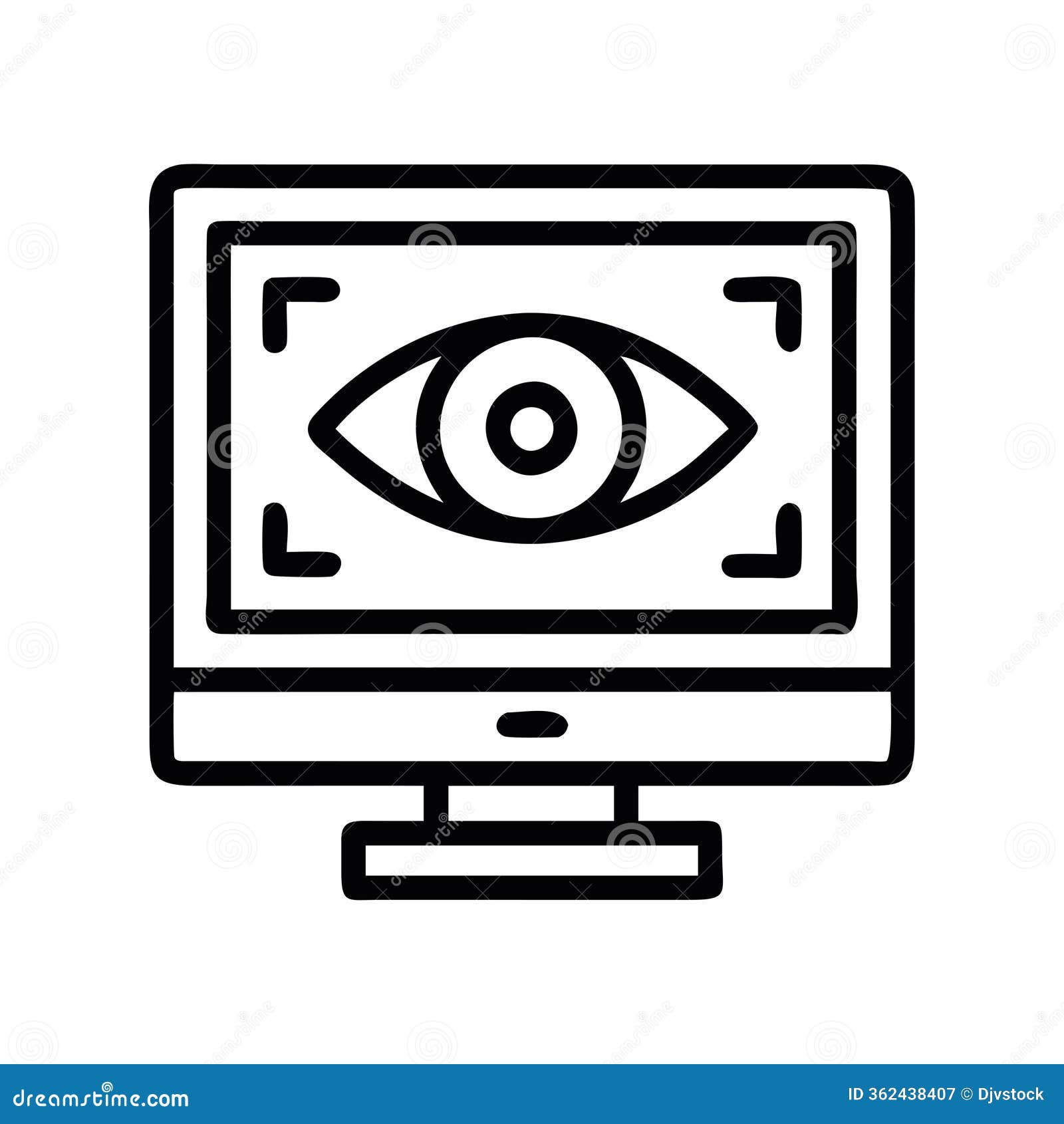AI computer vision icon stock illustration. Illustration of data ...