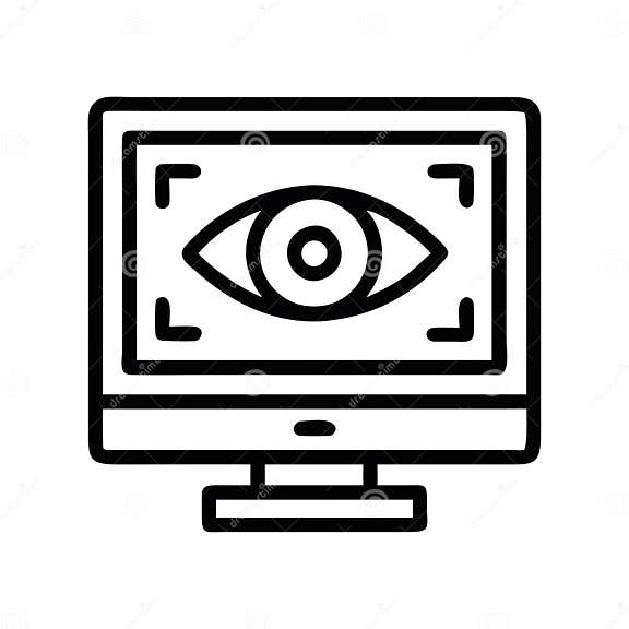 AI computer vision icon stock illustration. Illustration of data ...