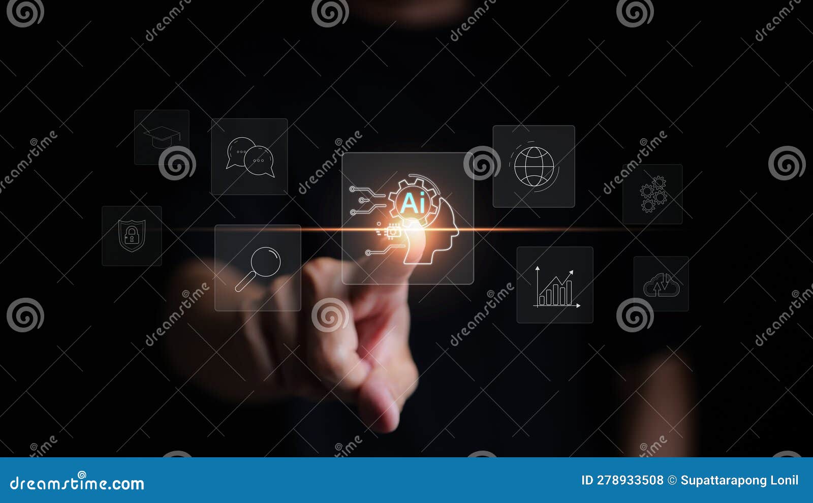 Ai, the Concept of Artificial Intelligence Use Analytics, Automation ...