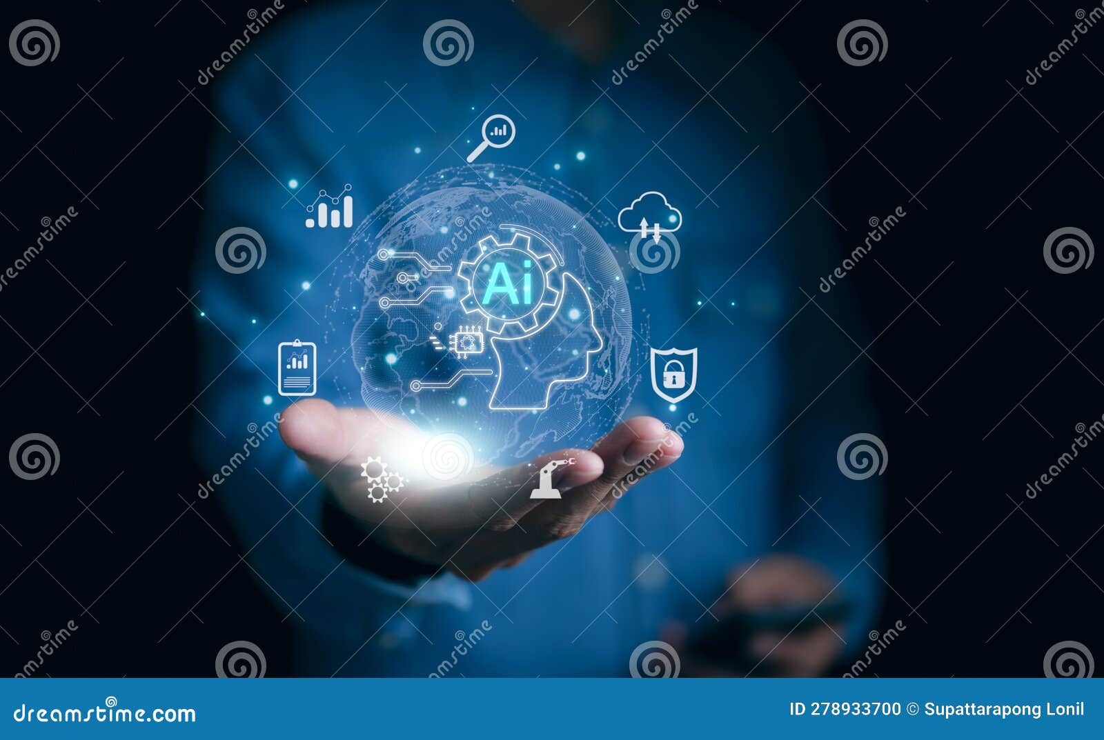 Ai, the Concept of Artificial Intelligence Use Analytics, Automation ...