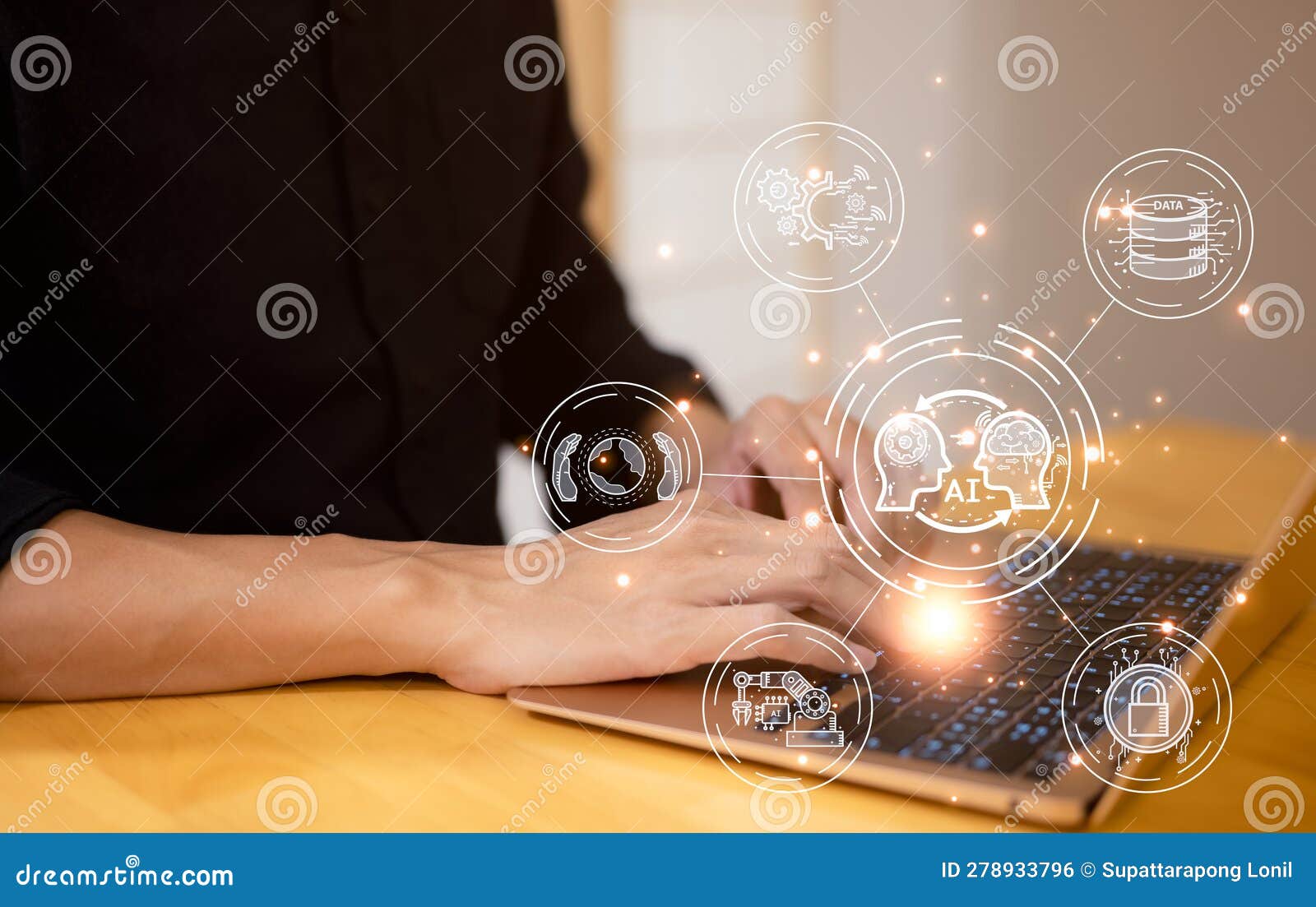 Ai, the Concept of Artificial Intelligence Use Analytics, Automation ...