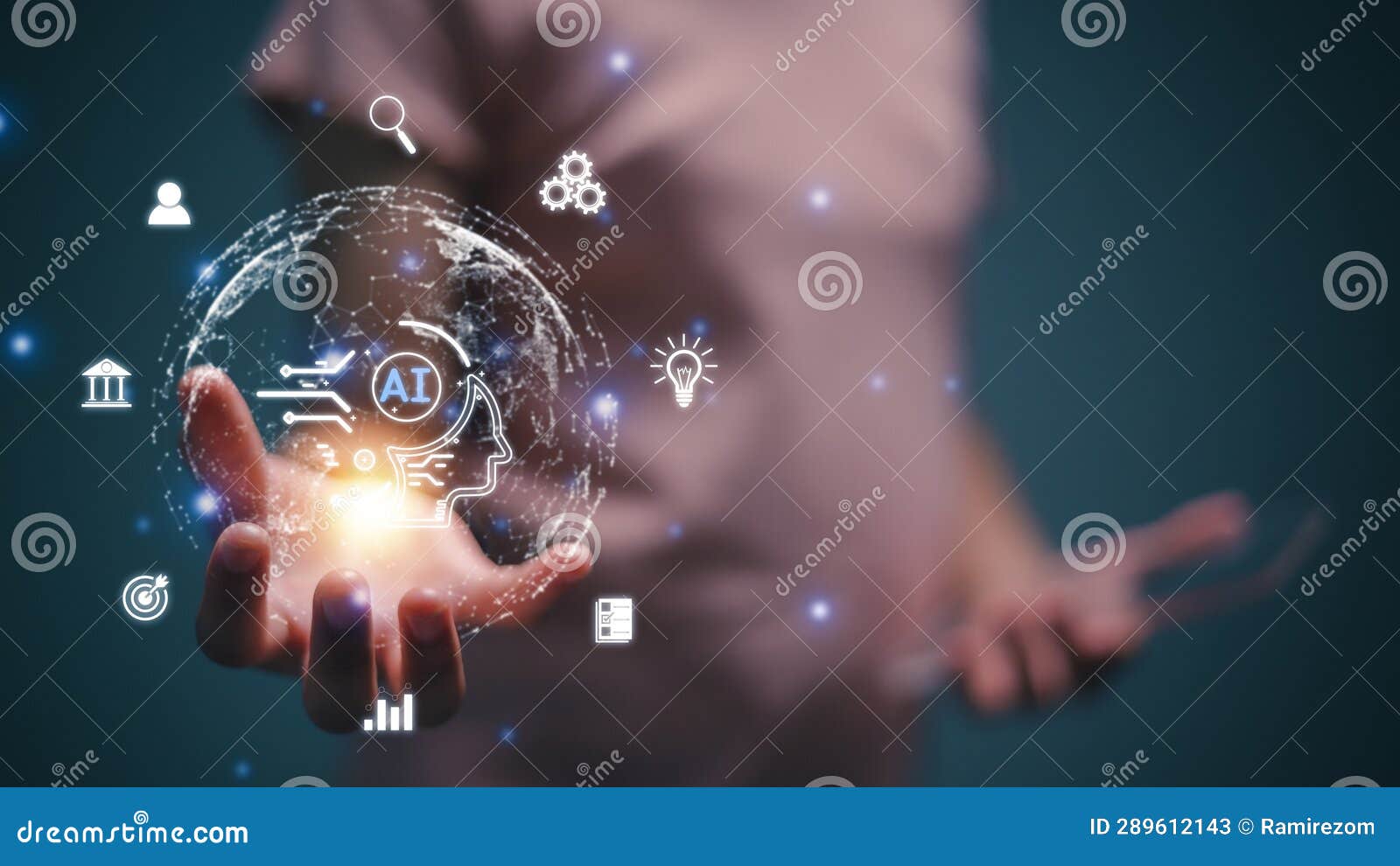 Ai, the Concept of Artificial Intelligence Uses Analytics, Automation ...