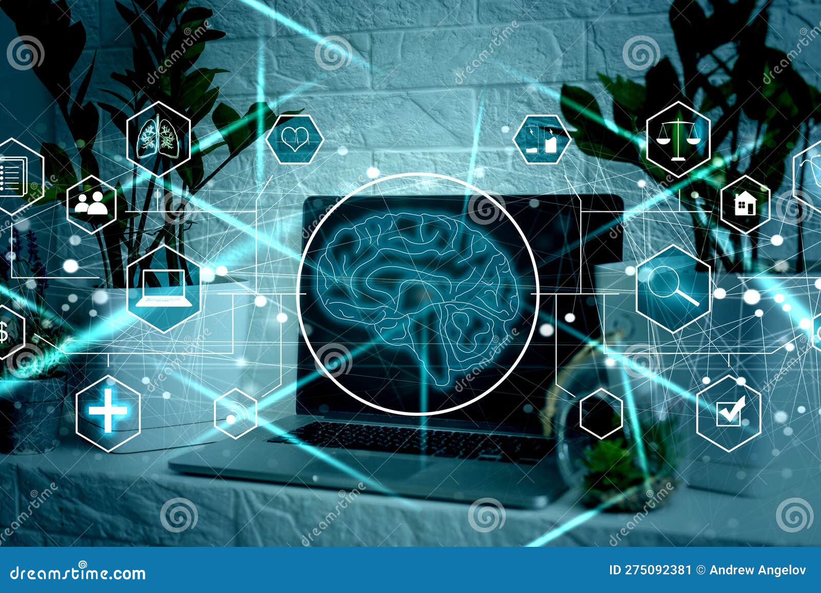 AI Concept. Artificial Intelligence and Various Industries. Stock Image ...