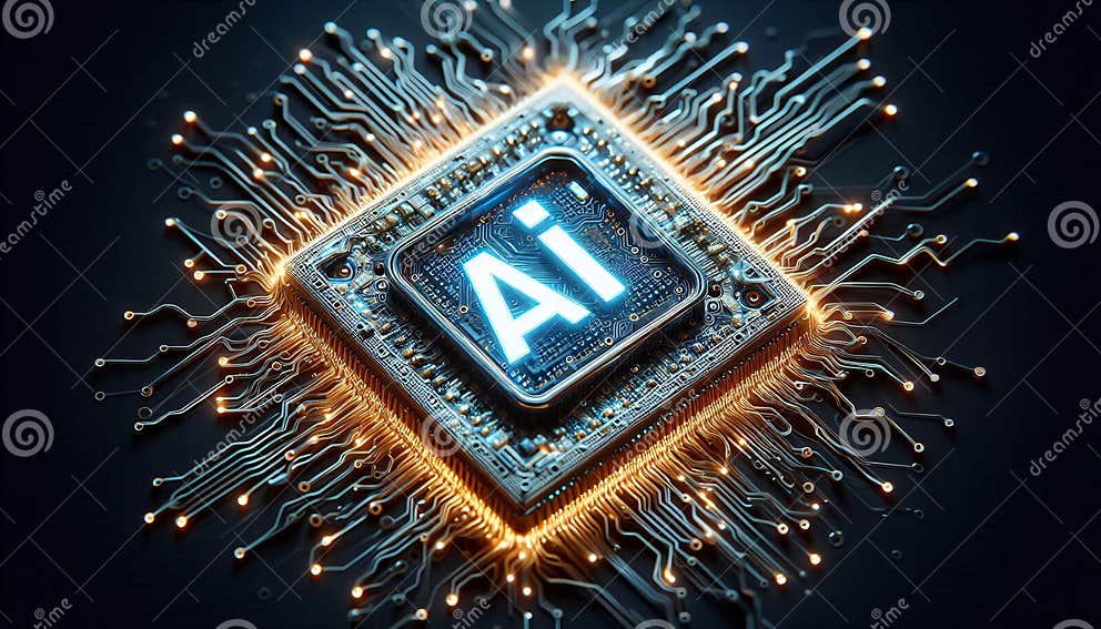 AI Concept with Computer Processor, Artificial Intelligence for the Future, Advanced Mobile ...