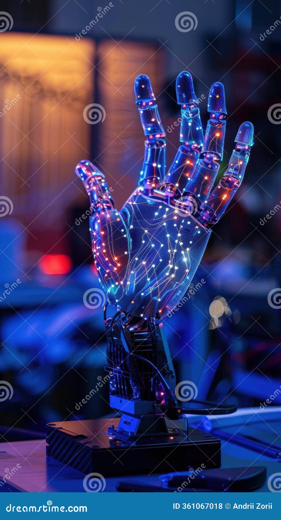 AI-Controlled Robot Arm with Predictive Analytics and Glowing ...