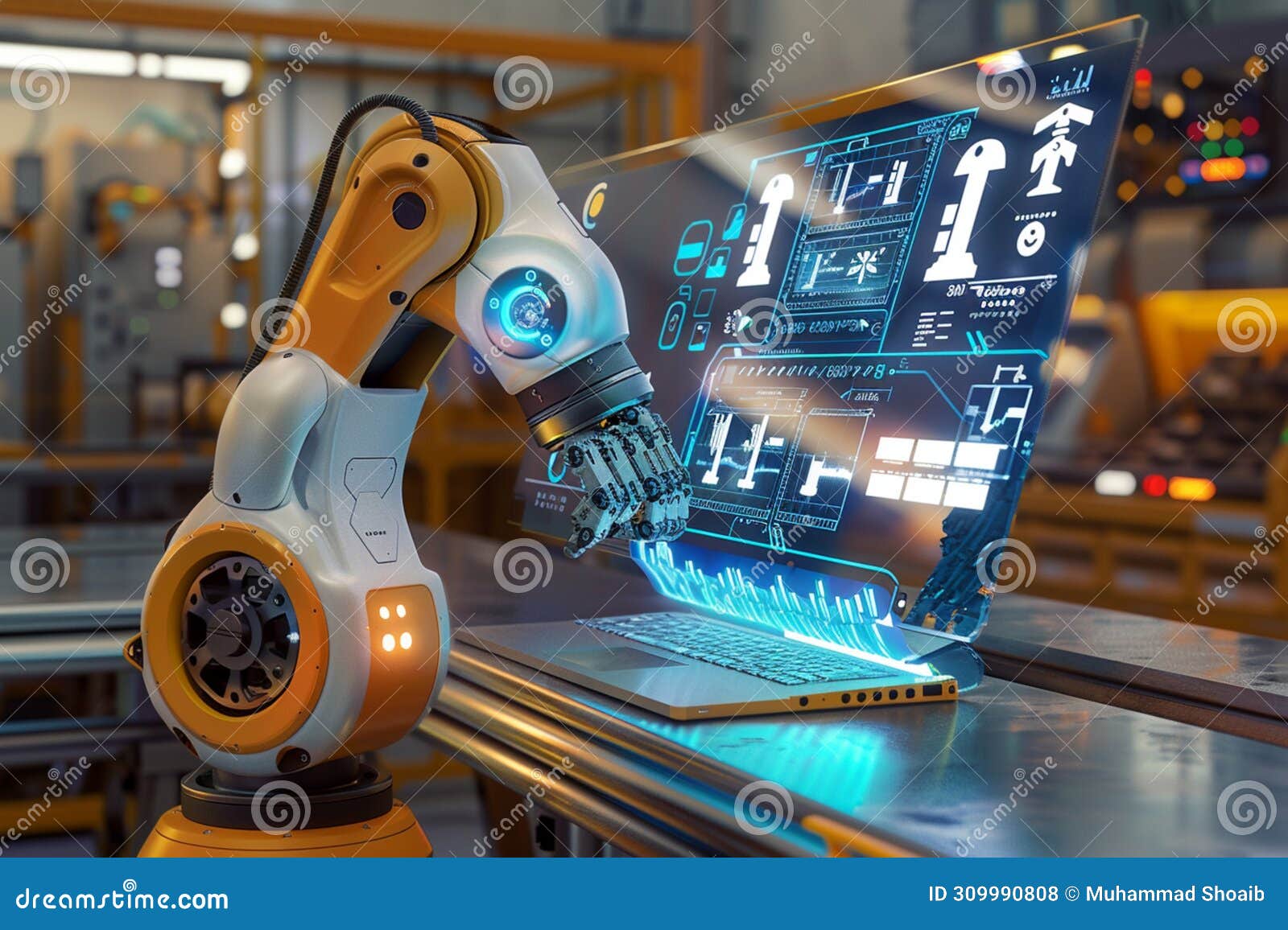 AI Controlled Robotic Arm Manages Products in Advanced Manufacturing ...