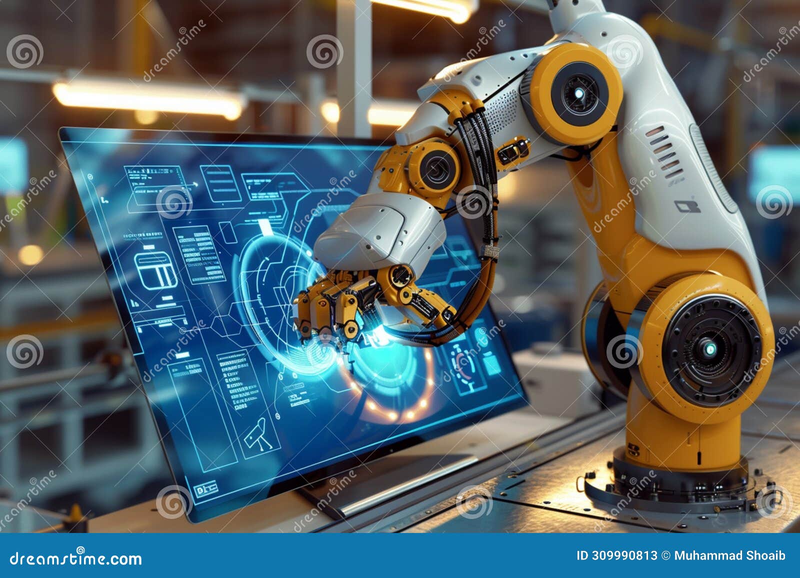 Ai Controlled Robotic Arms Caring For Newborns In Manufacturing Plant ...