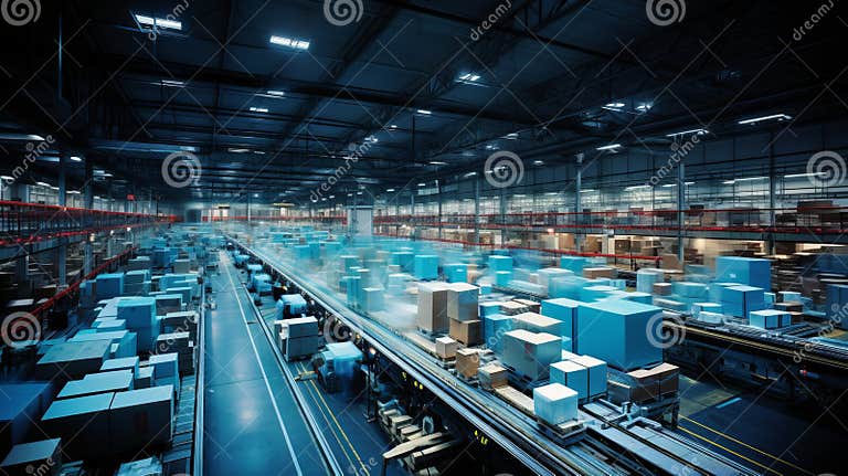 Ai Controlled Sorting Distribution Network In Warehouse With Advanced