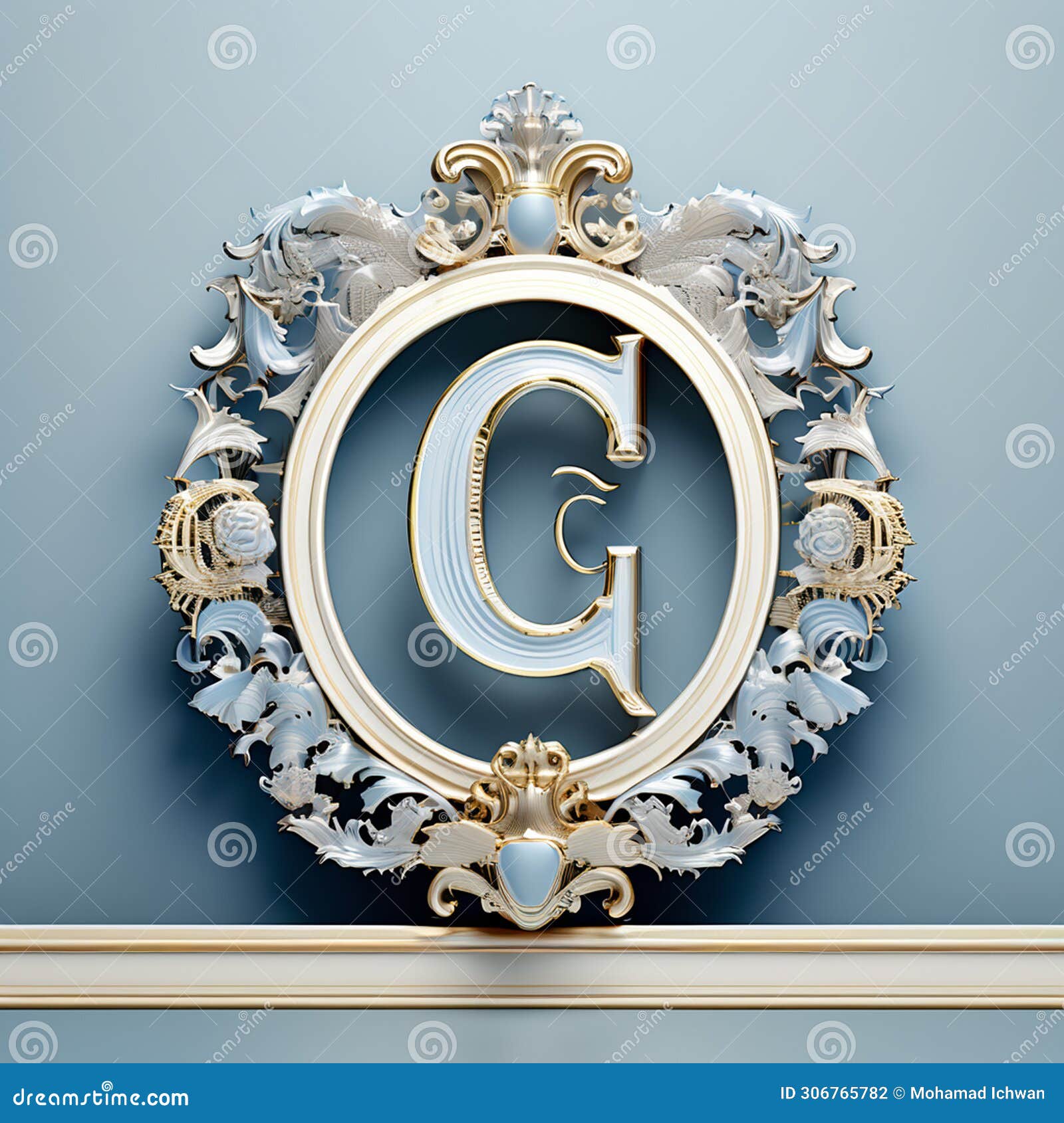 AI Generated Images, Classic Elegance: Luxurious G Monogram Stock ...