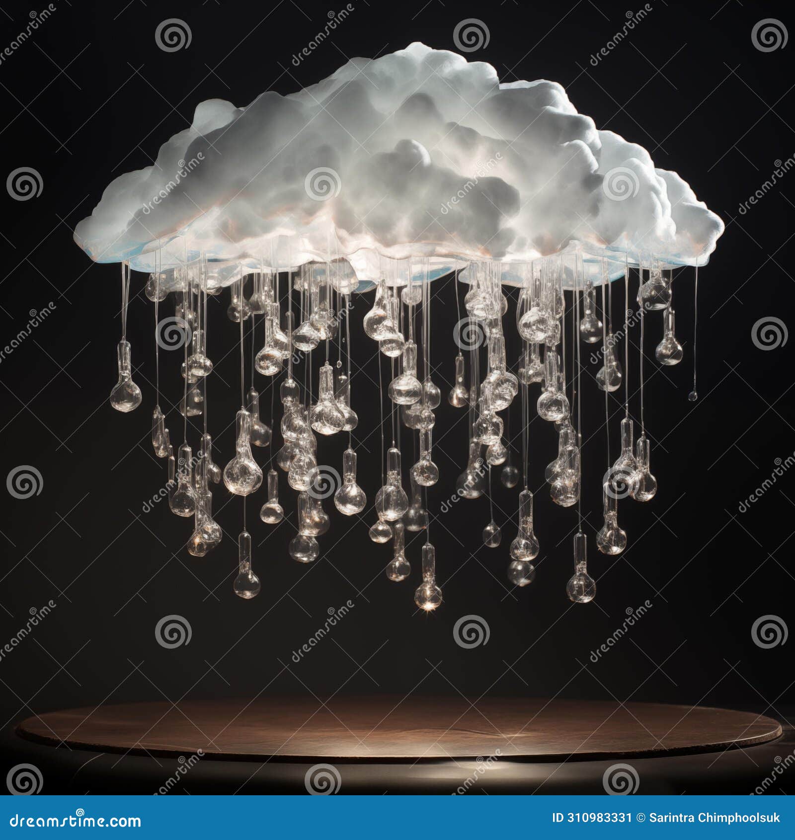 AI Creates the Image of a Rain Cloud with Light Bulbs Falling from it ...