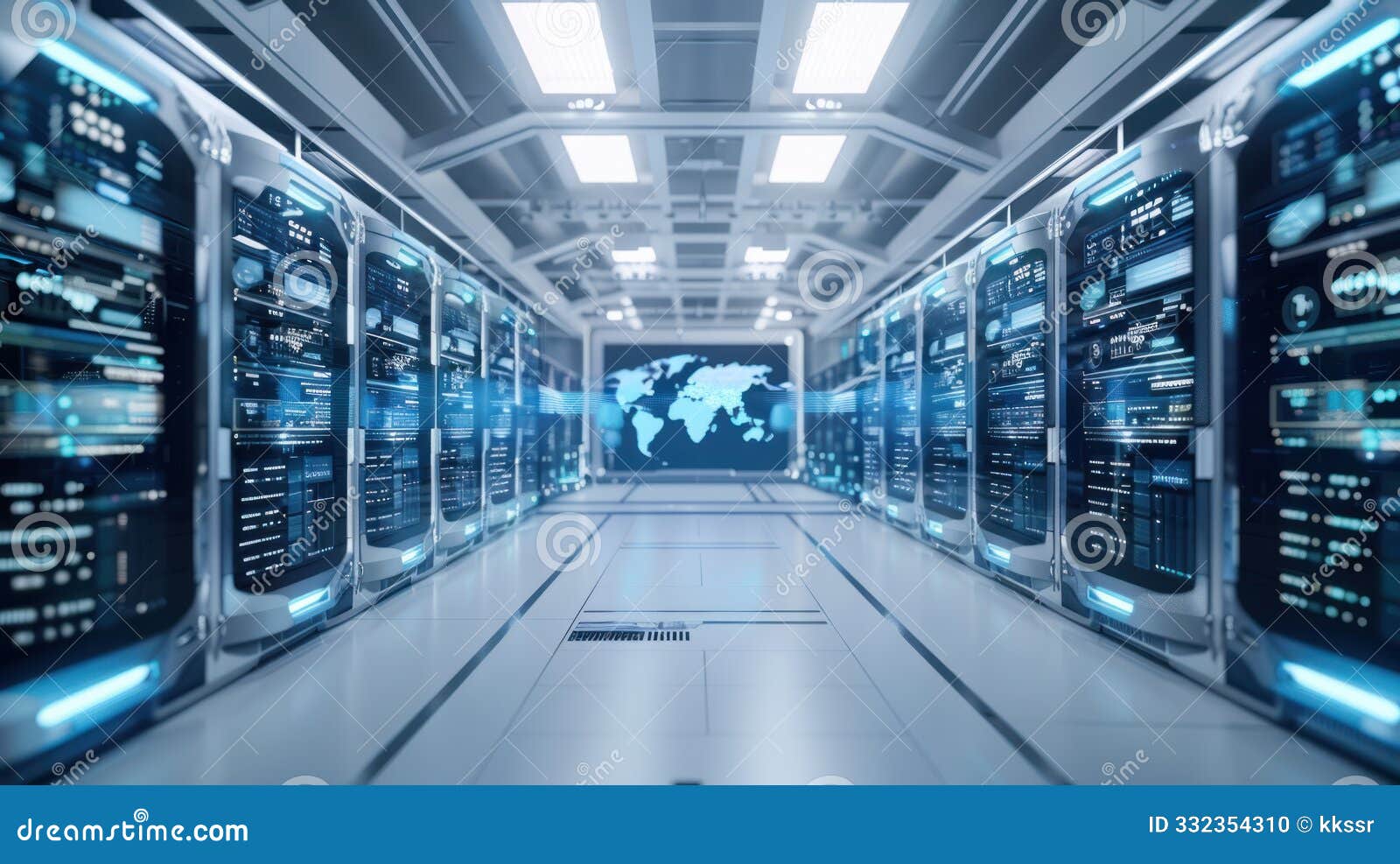 AI Cyber Security, a Futuristic Data Center Equipped with Advanced ...