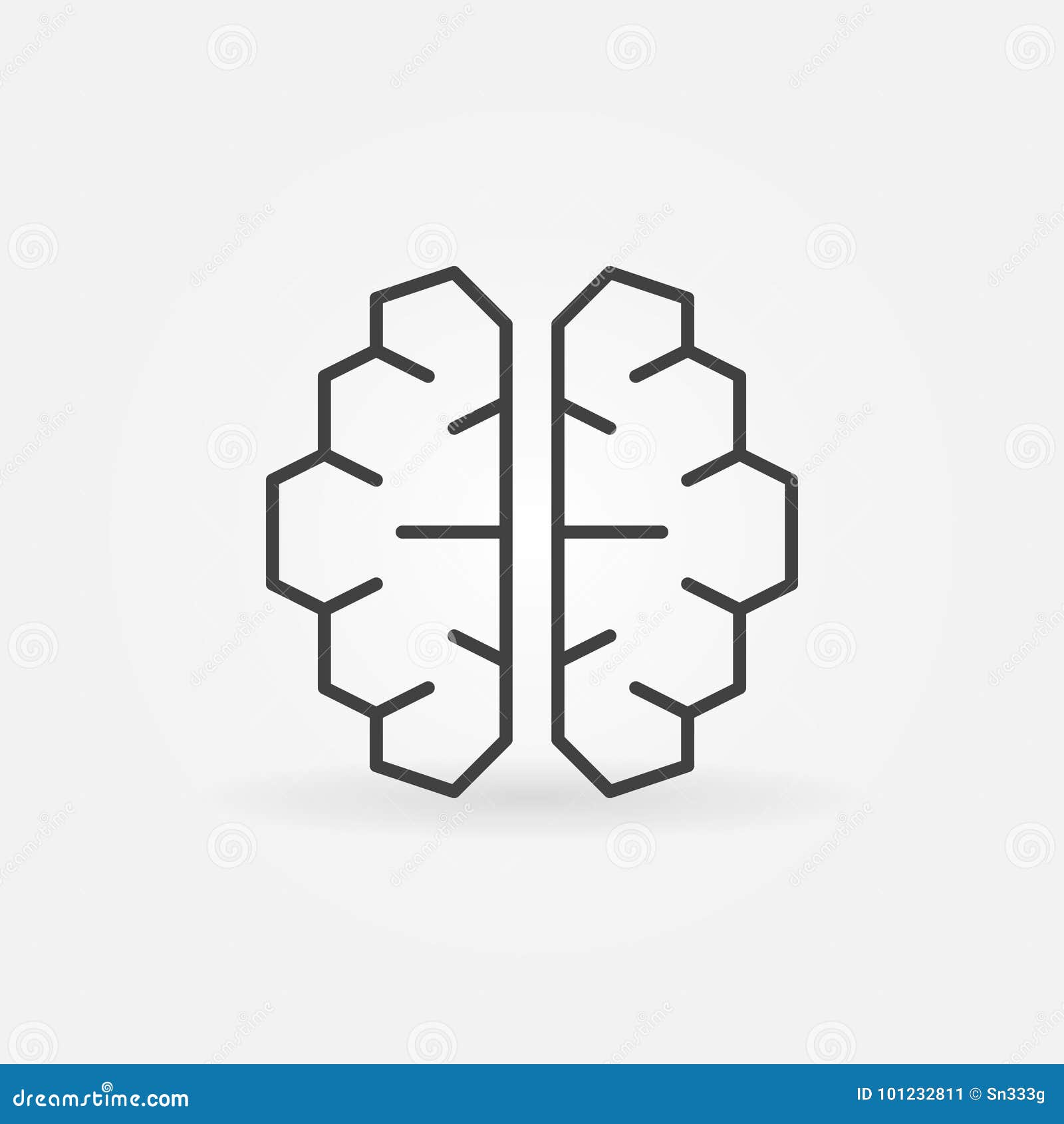 AI Cyberbrain Icon - Vector Artificial Intelligence Brain Symbol Stock ...