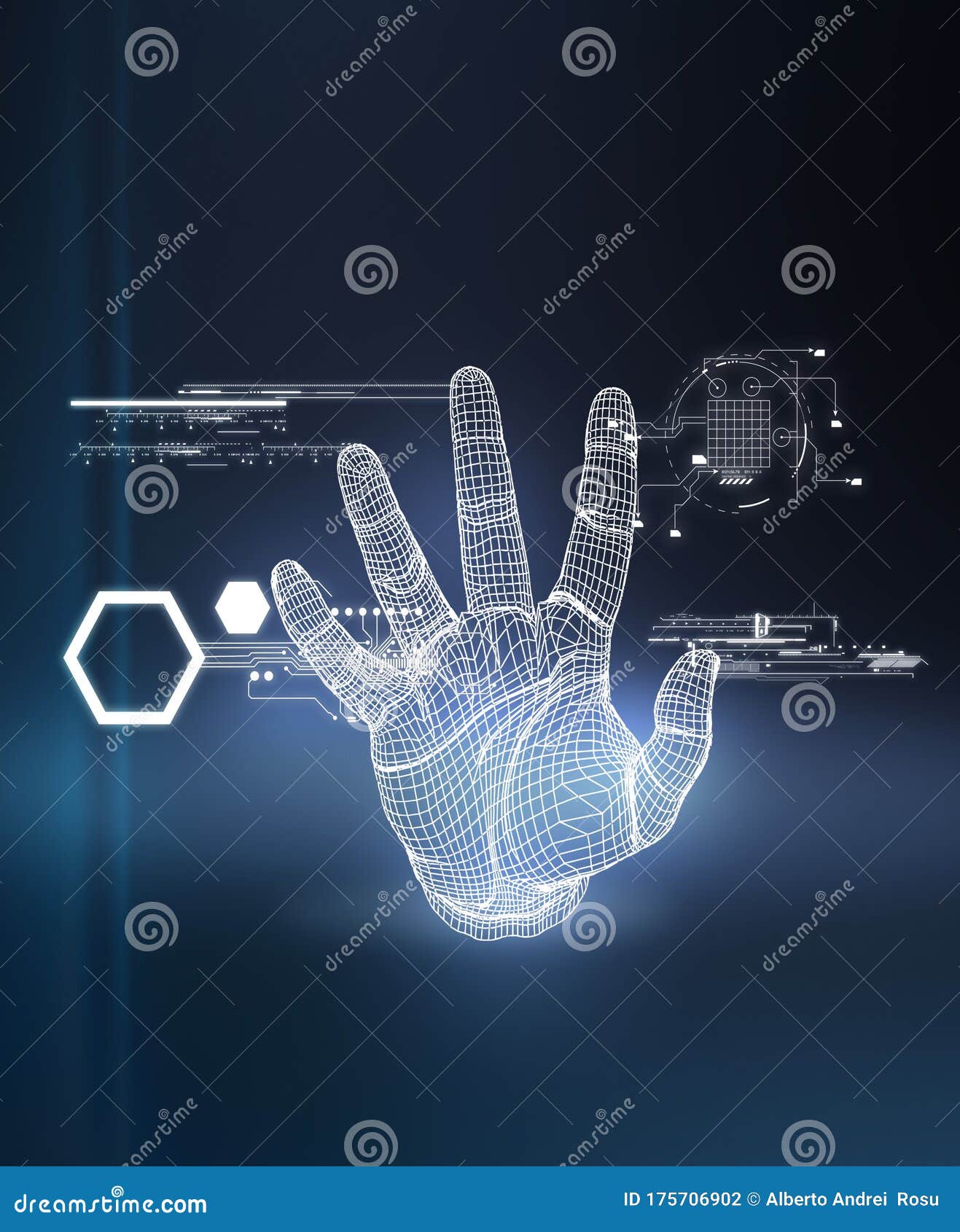 AI cyborg concept stock illustration. Illustration of engineering ...