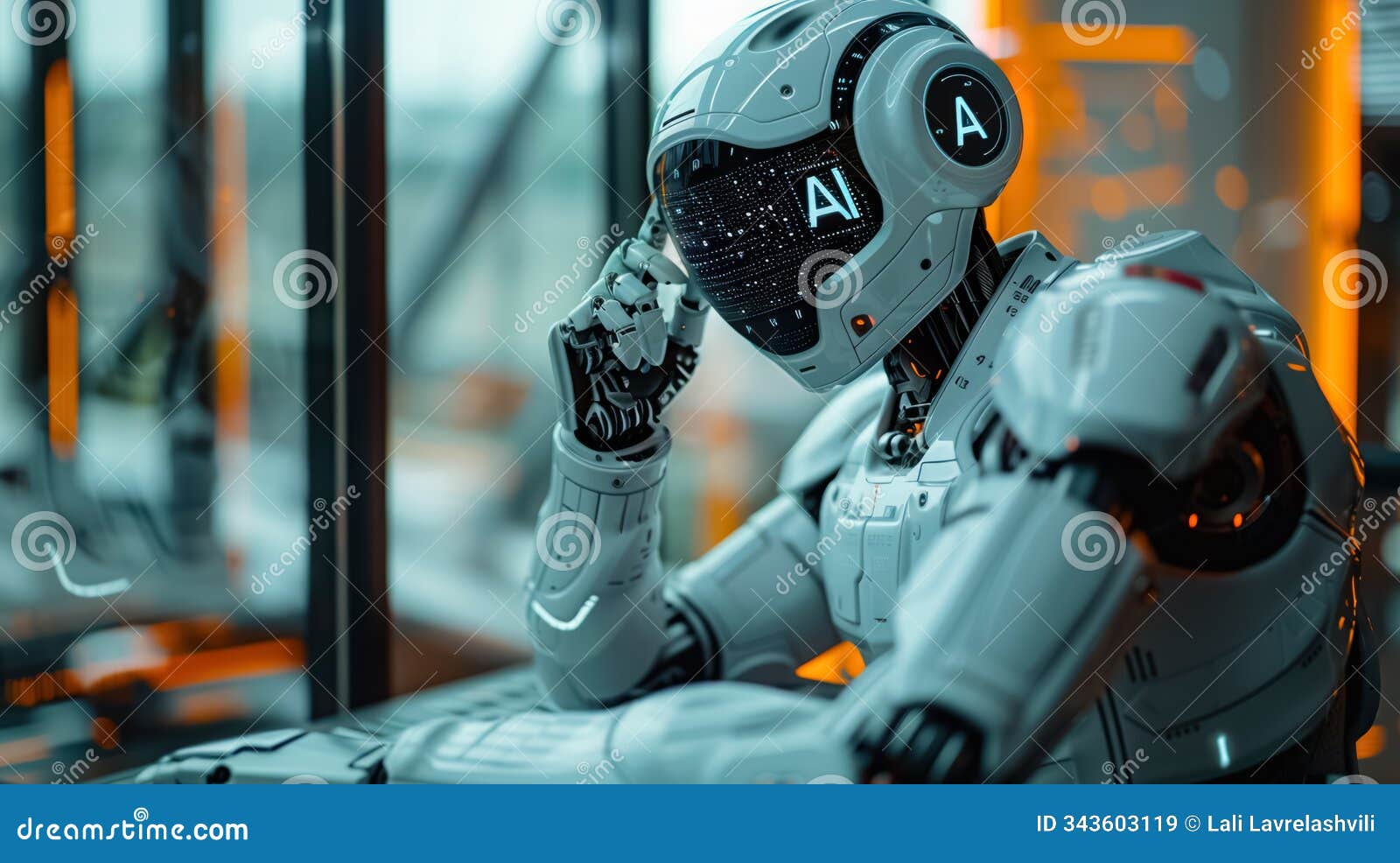 AI Cyborg Machine Learning and Artificial Intelligence Concept Stock ...