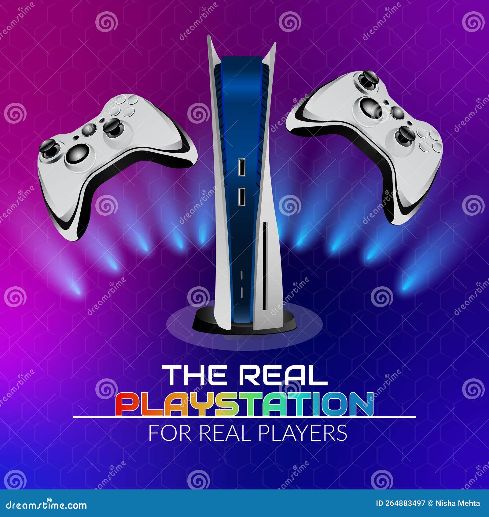 Banner Design of the Real Playstation for Real Players Stock Vector ...