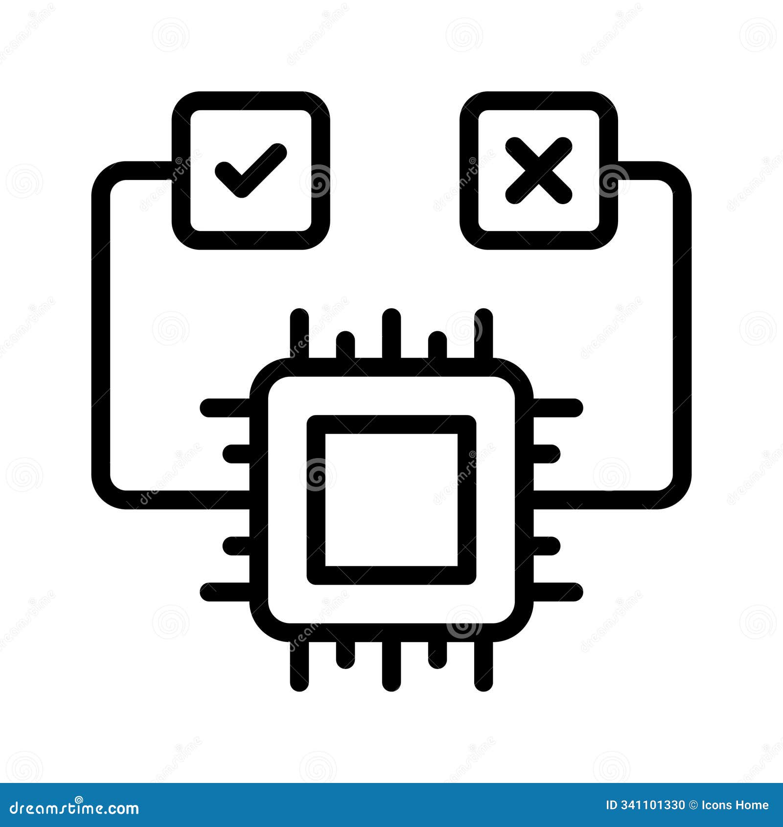 Ai Decision System Icon in Trendy Style, Ready To Use Vector Stock ...