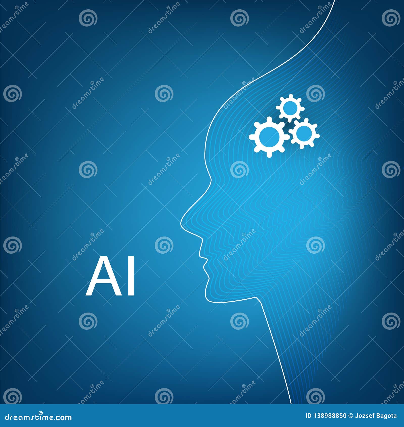 AI, Deep Learning and Future Technology Concept Design Stock Vector ...
