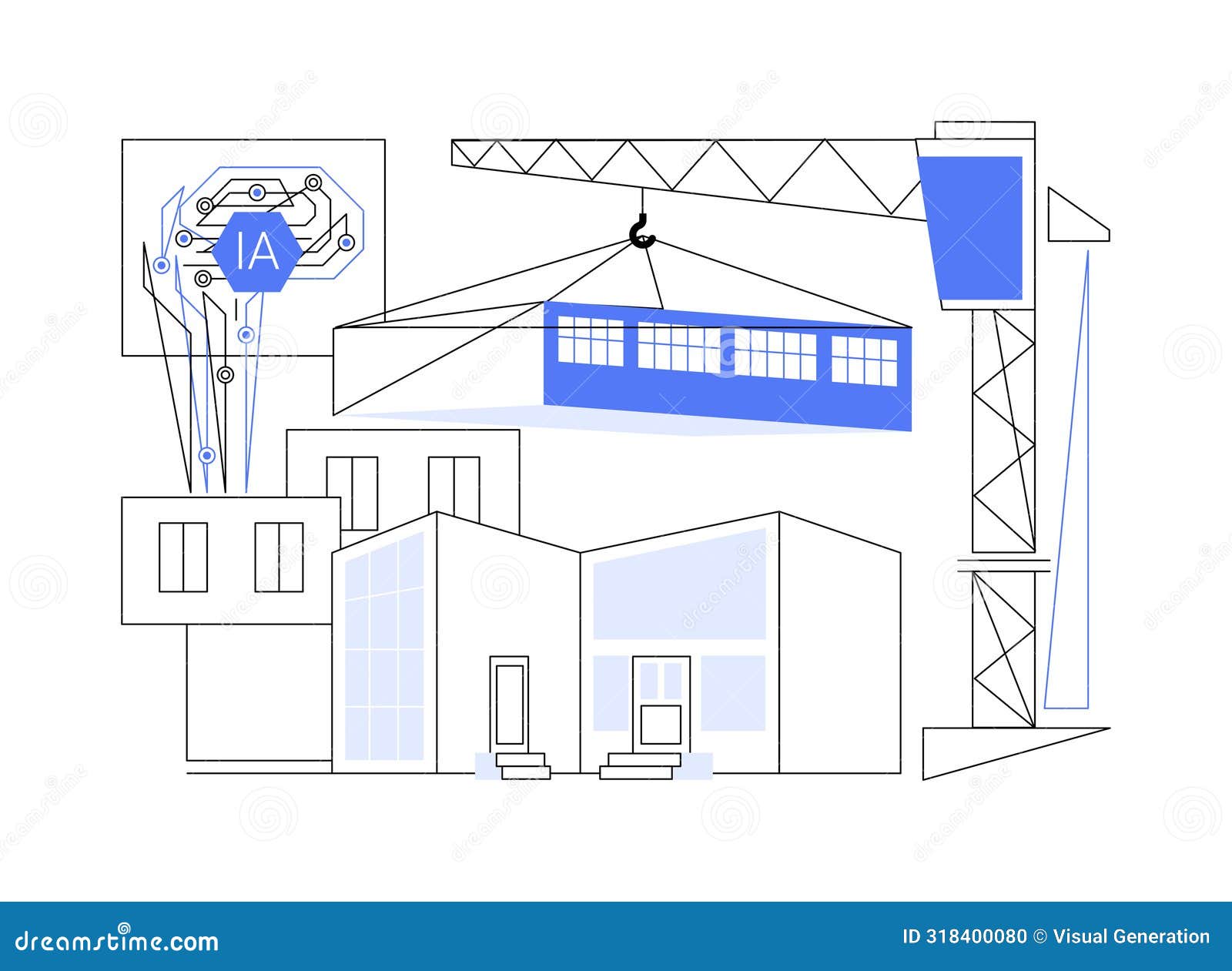AI-Designed Prefabricated Structures Abstract Concept Vector ...