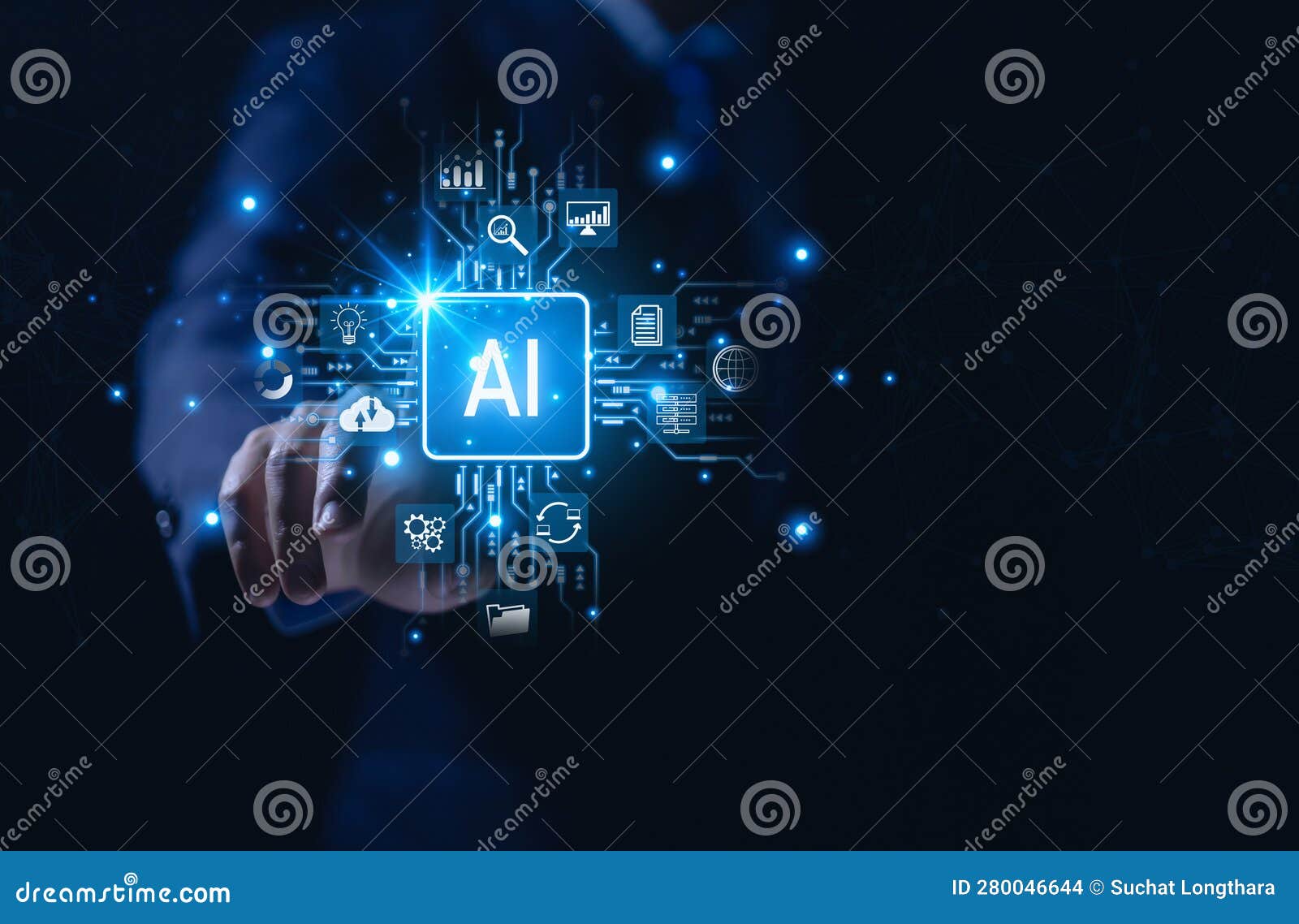 Ai Digital Transformation Change Management Big Data Cloud Technology ...