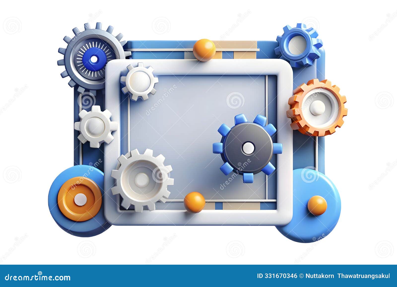 AI Driven Automation Border Frame Concept As a Clean Border Frame with ...