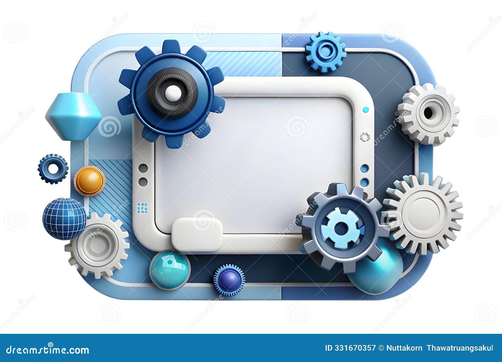 AI Driven Automation Border Frame Concept As a Clean Border Frame with ...